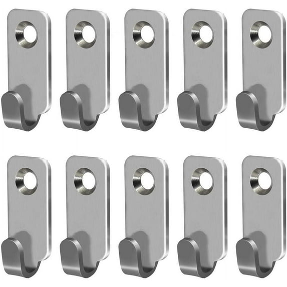 10pcs Heavy Duty Hanger 304 Stainless Steel Wall Mounted Mini J Hook ...