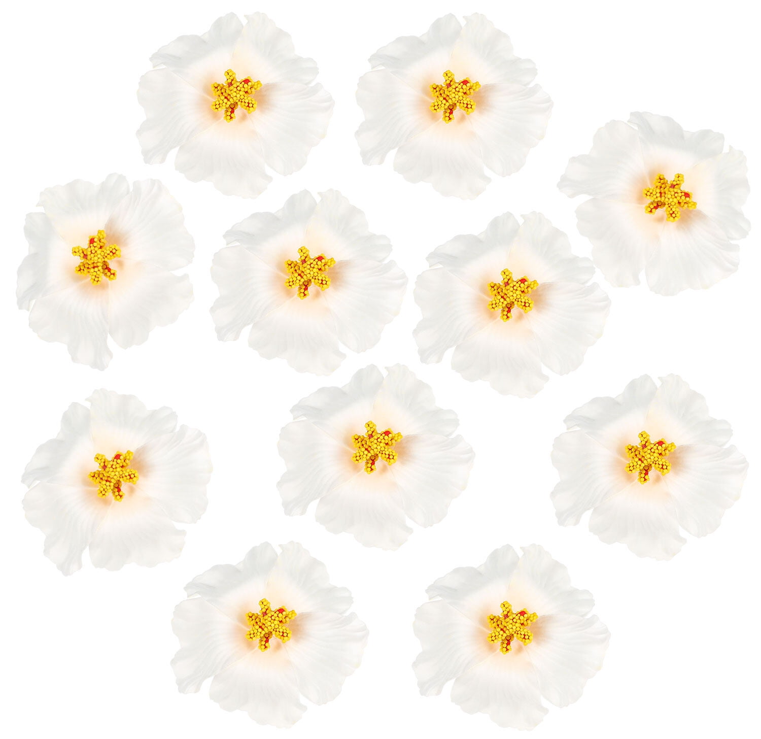 HEALEEP Hawaii Party Accessories with Easy Side Clip Hairpin in White ...