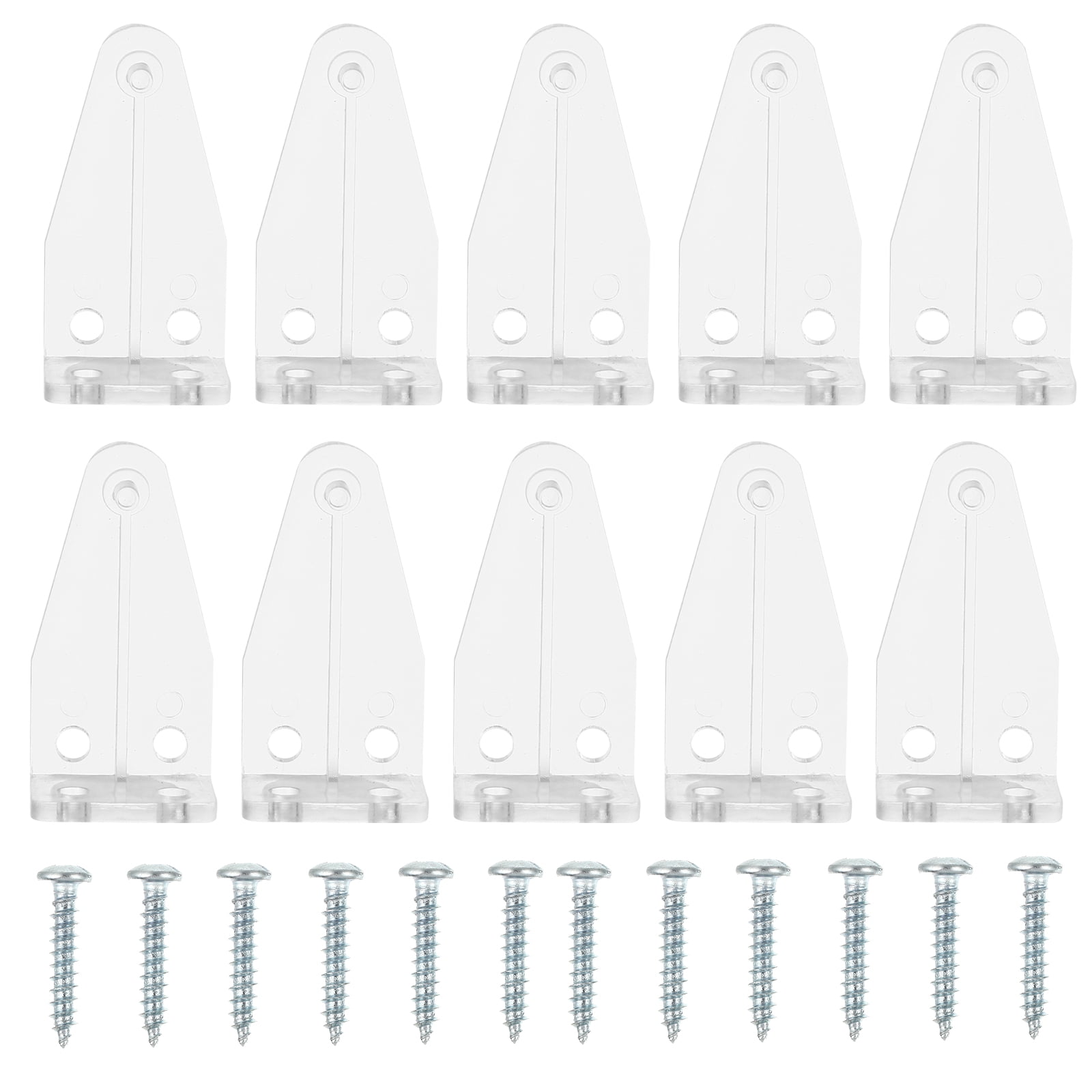 10pcs Hold Down Brackets Blinds Bottom Rail Holder Clips Clear Plastic ...