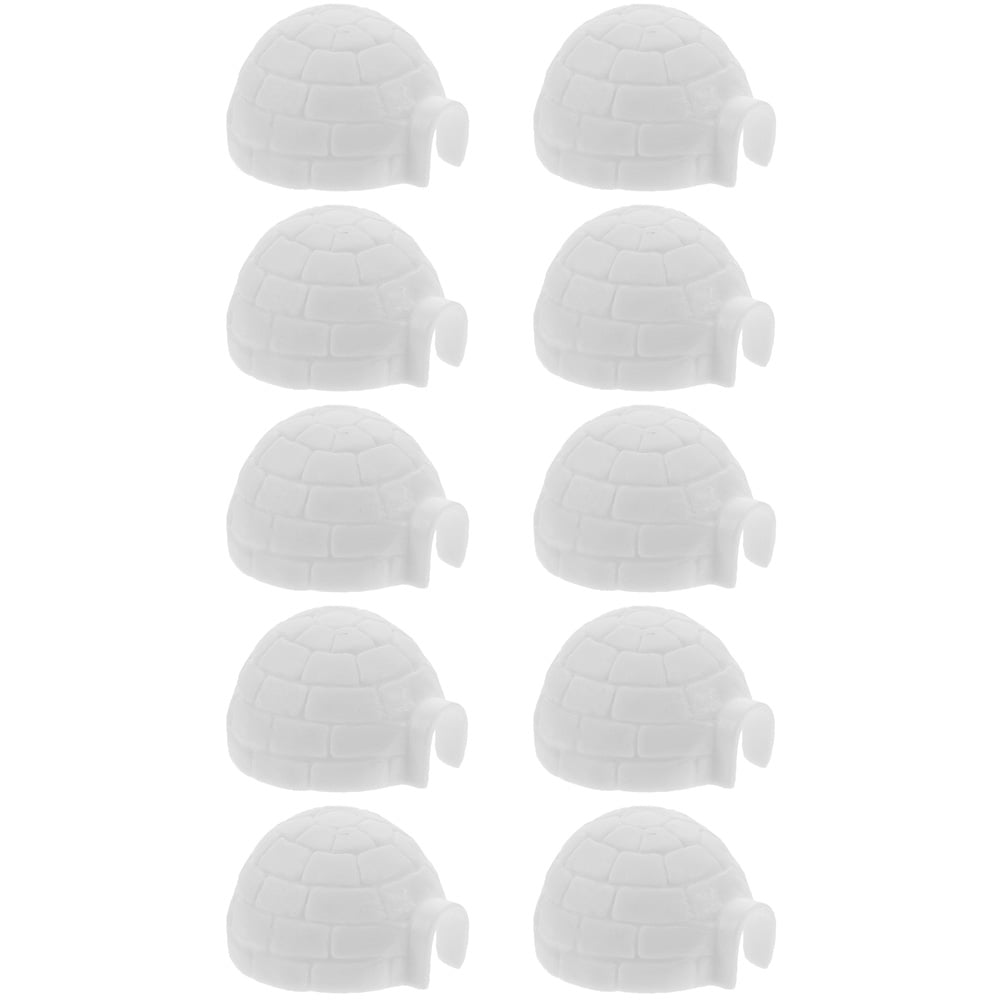 10pcs Igloo Figurine Mini Ice House Craft Small Igloo Decors Desktop ...