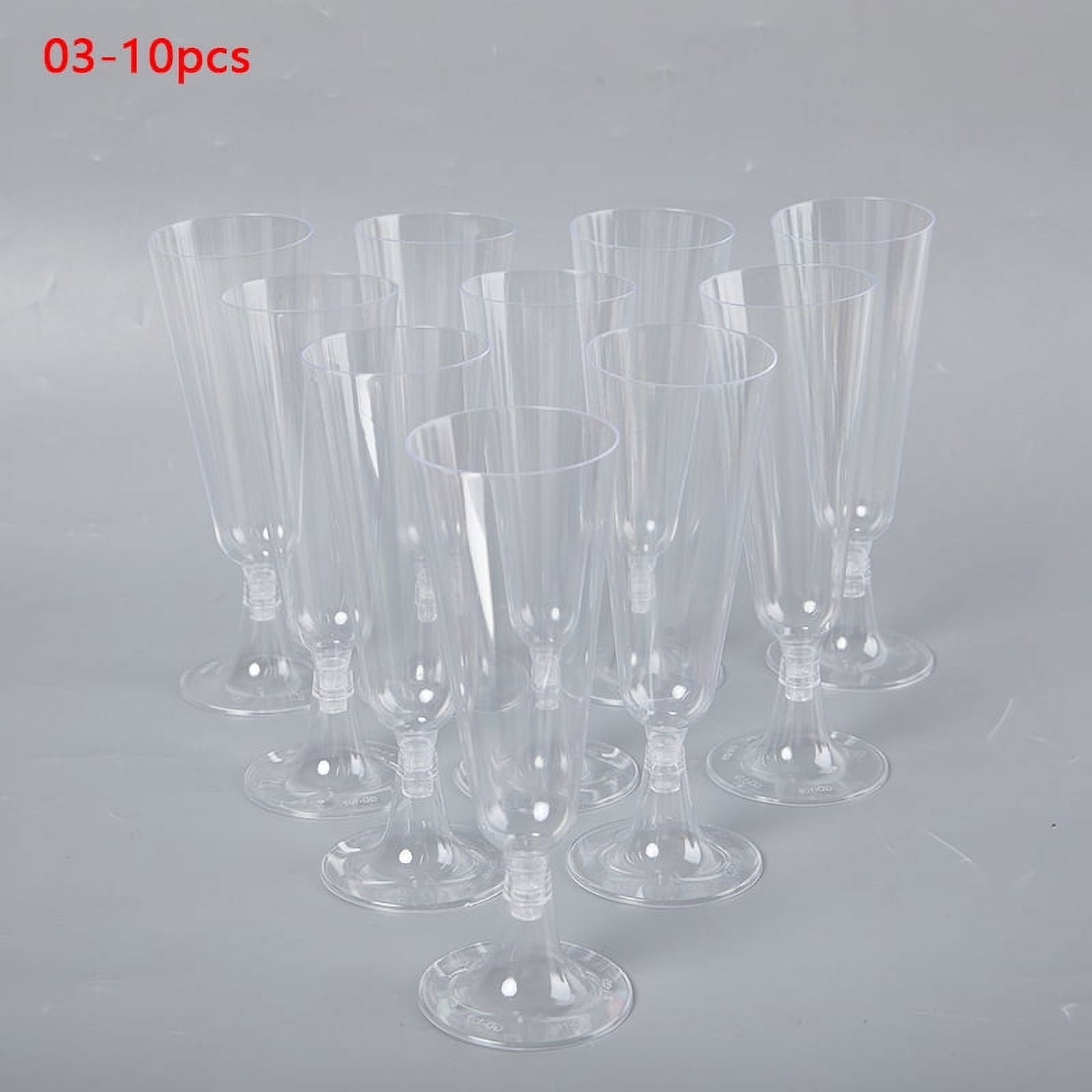 10pcs Ins New Elegant Plastic Champagne Flutes Ice Cream Cup Disposable ...