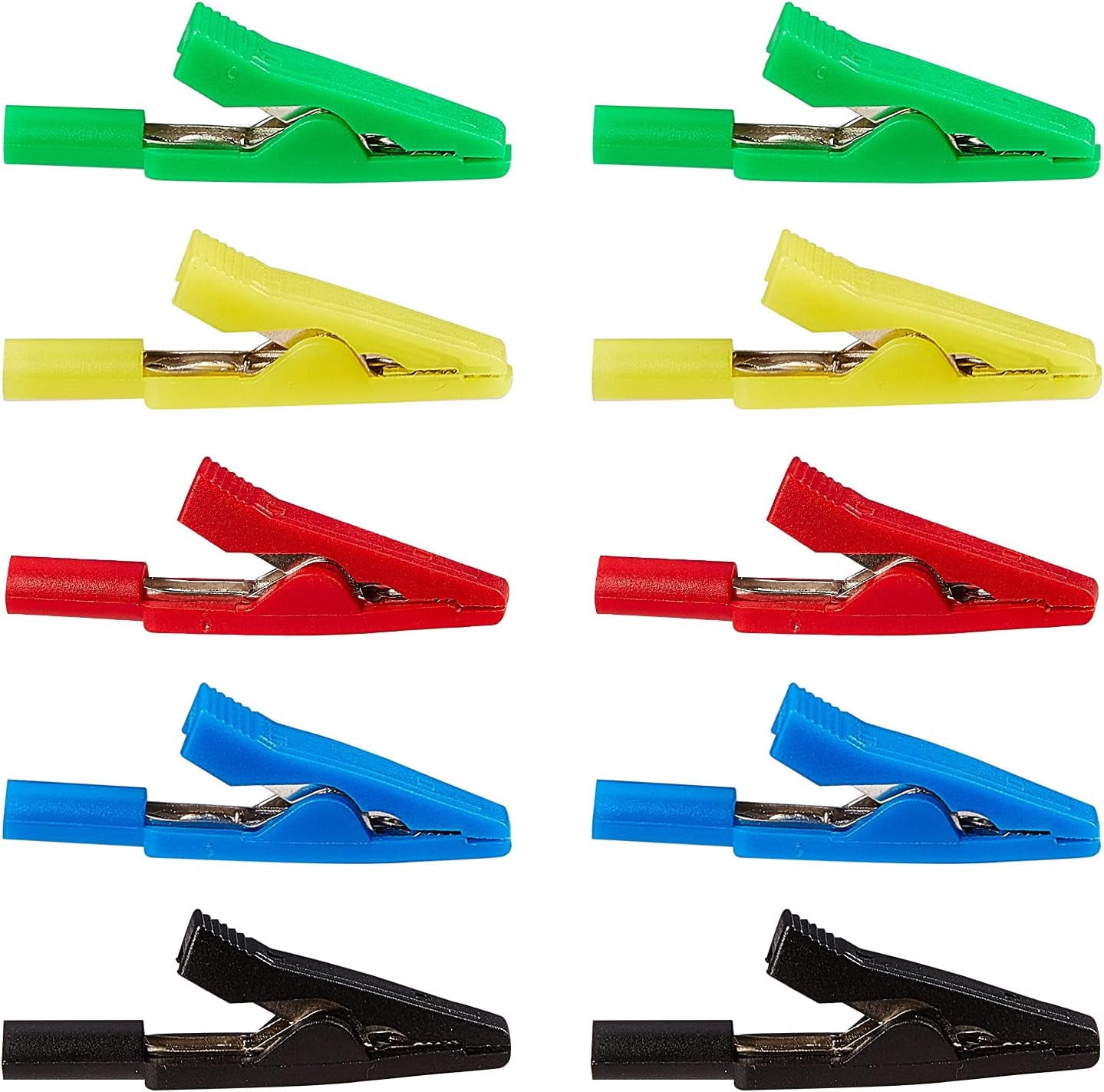 10pcs Insulated Clips Crocodile Clamps 30V-60V / 10A Insulated Safety ...