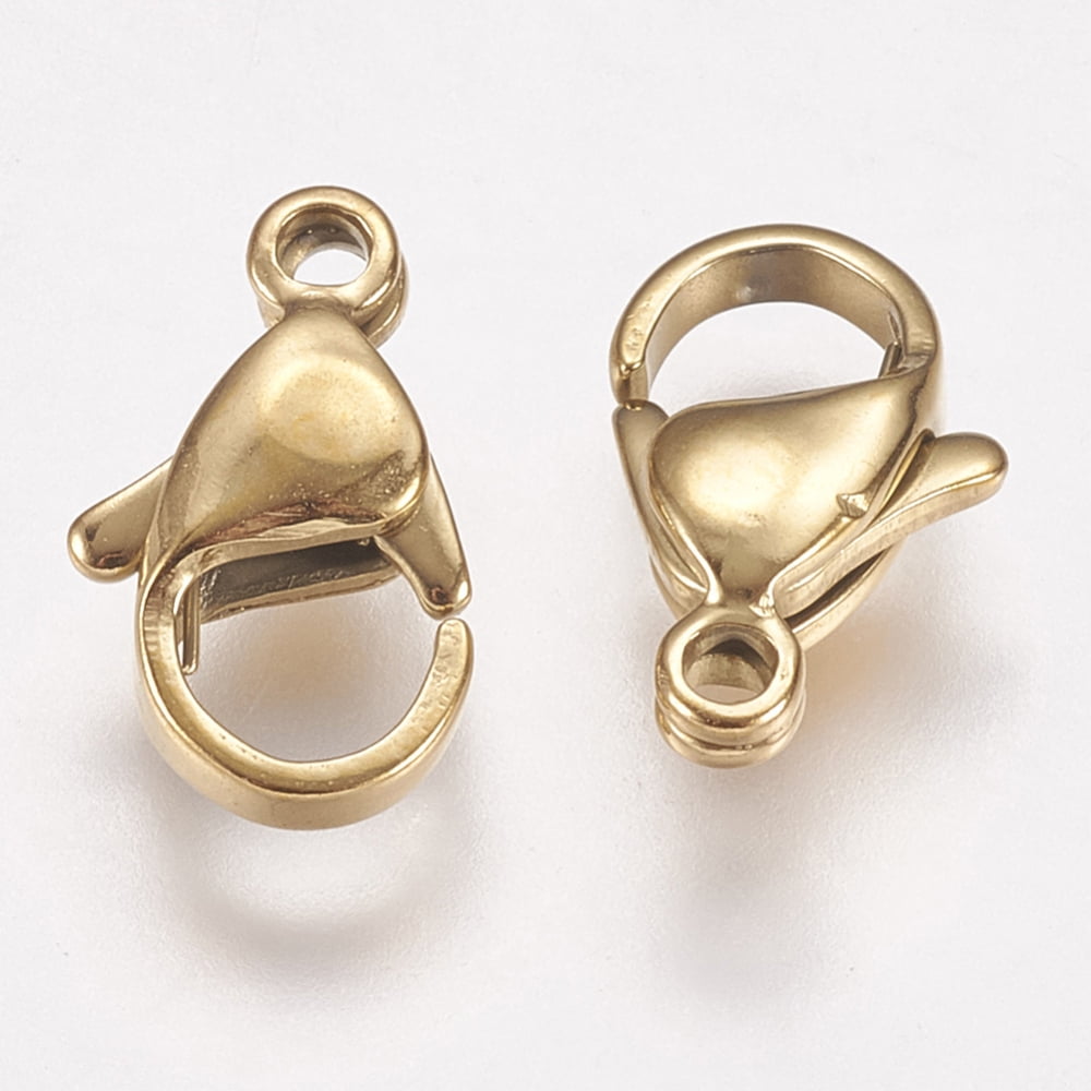 10pcs Ion Plating(IP) 304 Stainless Steel Lobster Claw Clasps Parrot ...