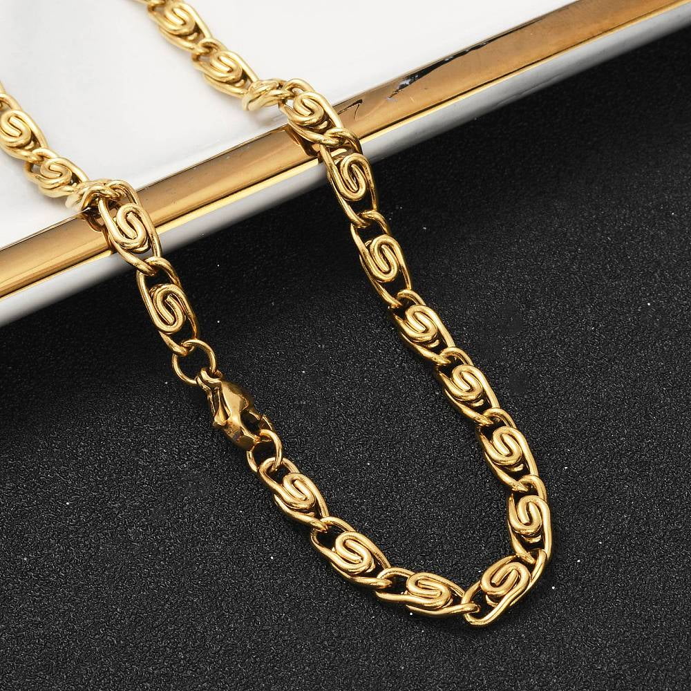 10pcs Ion Plating(IP) 304 Stainless Steel Lumachina Chain Necklaces ...