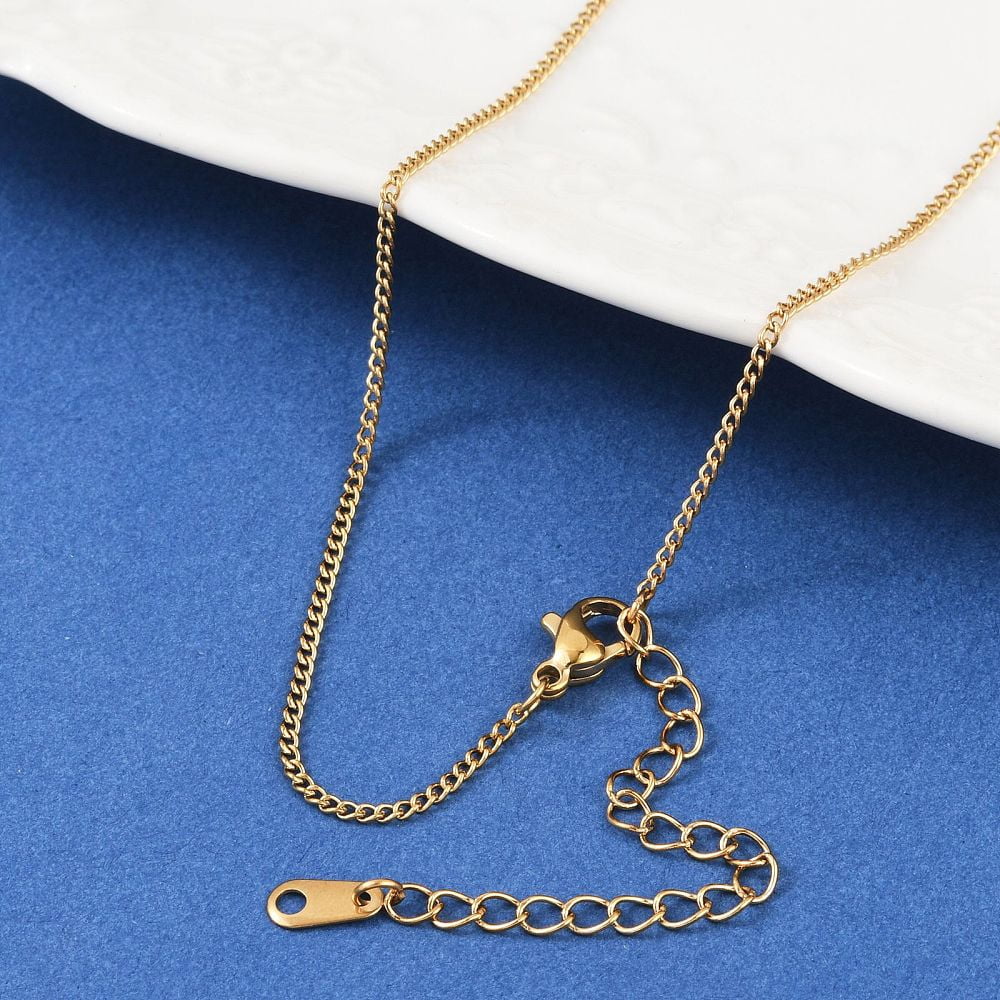 10pcs Ion Plating(IP) 304 Stainless Steel Necklaces Curb Chain ...