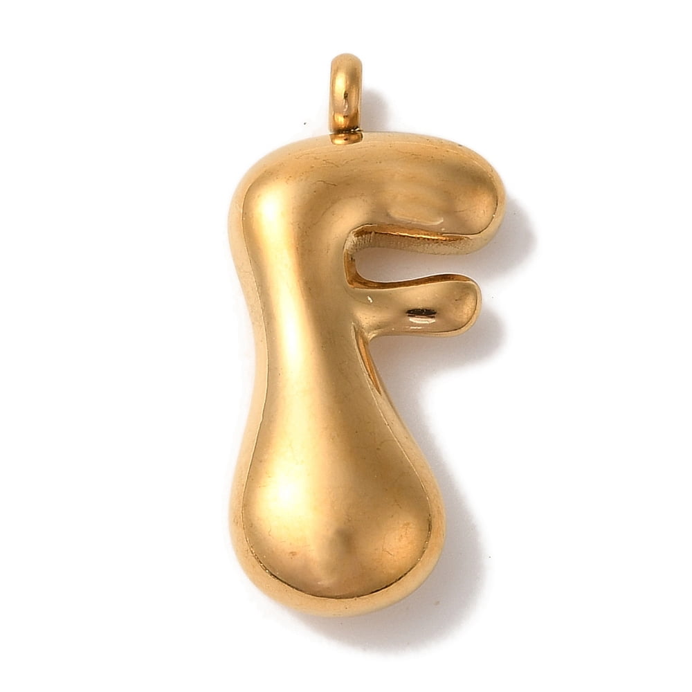10pcs Ion Plating(IP) 304 Stainless Steel Pendants Balloon Letter Charm ...