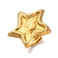 10pcs Ion Plating(IP) 304 Stainless Steel Star Open Cuff Rings ...