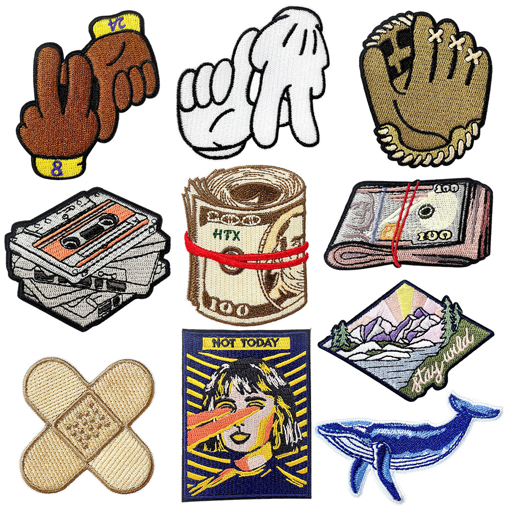 10pcs Iron On Embroidery Patches - 10 Pcs Flat Applique Set - DIY ...