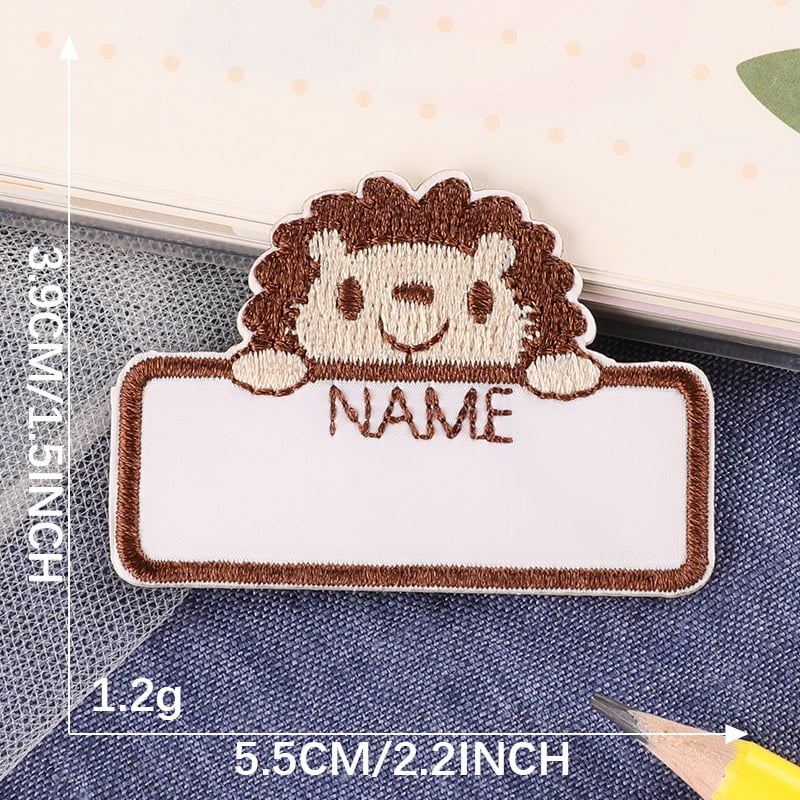 10pcs Iron On Name Labels for Clothing Sewing Name Labels Cartoon Name ...