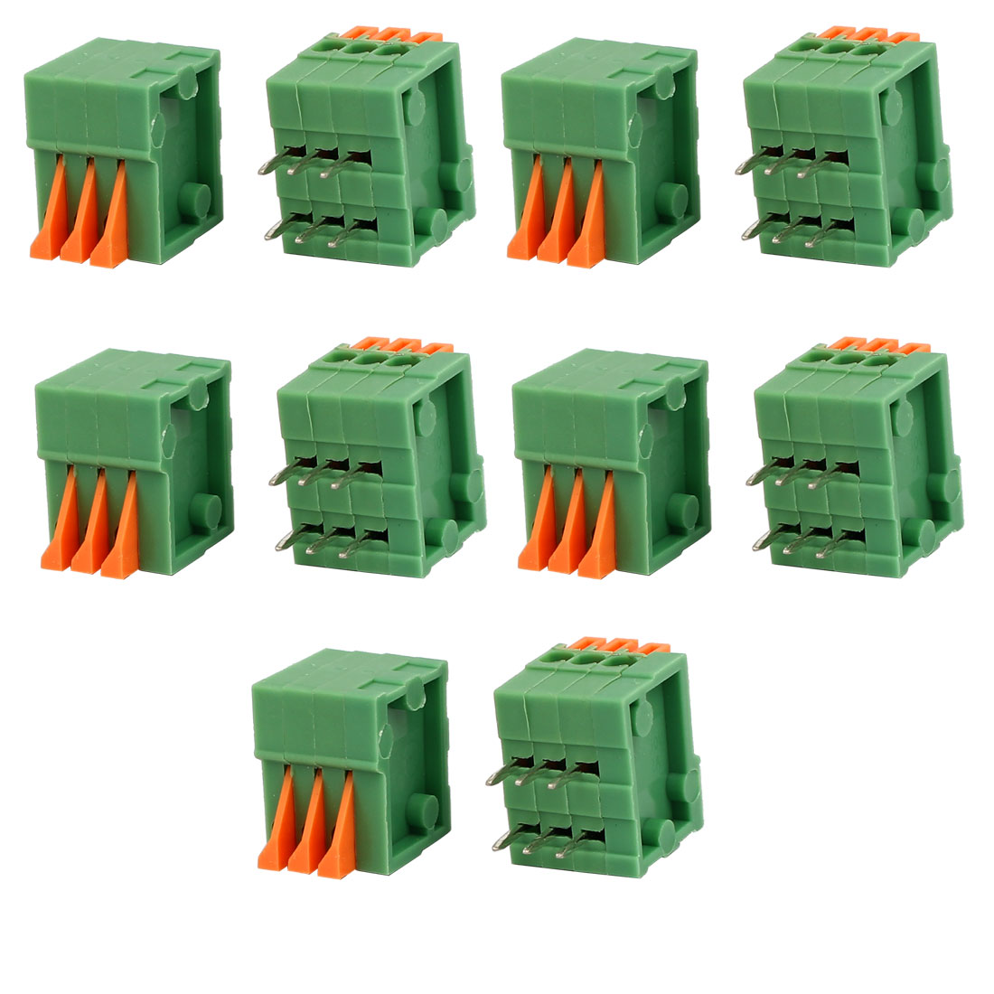 10Pcs KF141R 150V 2A 2.54mm Pitch 3P Spring Terminal Block for PCB ...