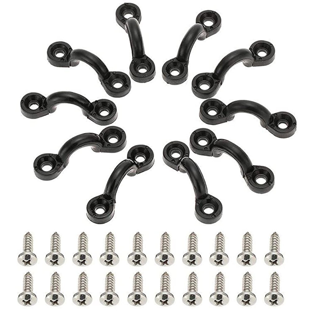10pcs Kayaks Nylon Bungee Deck Loops with Eye Hooks Boat Kayaks Rigging ...