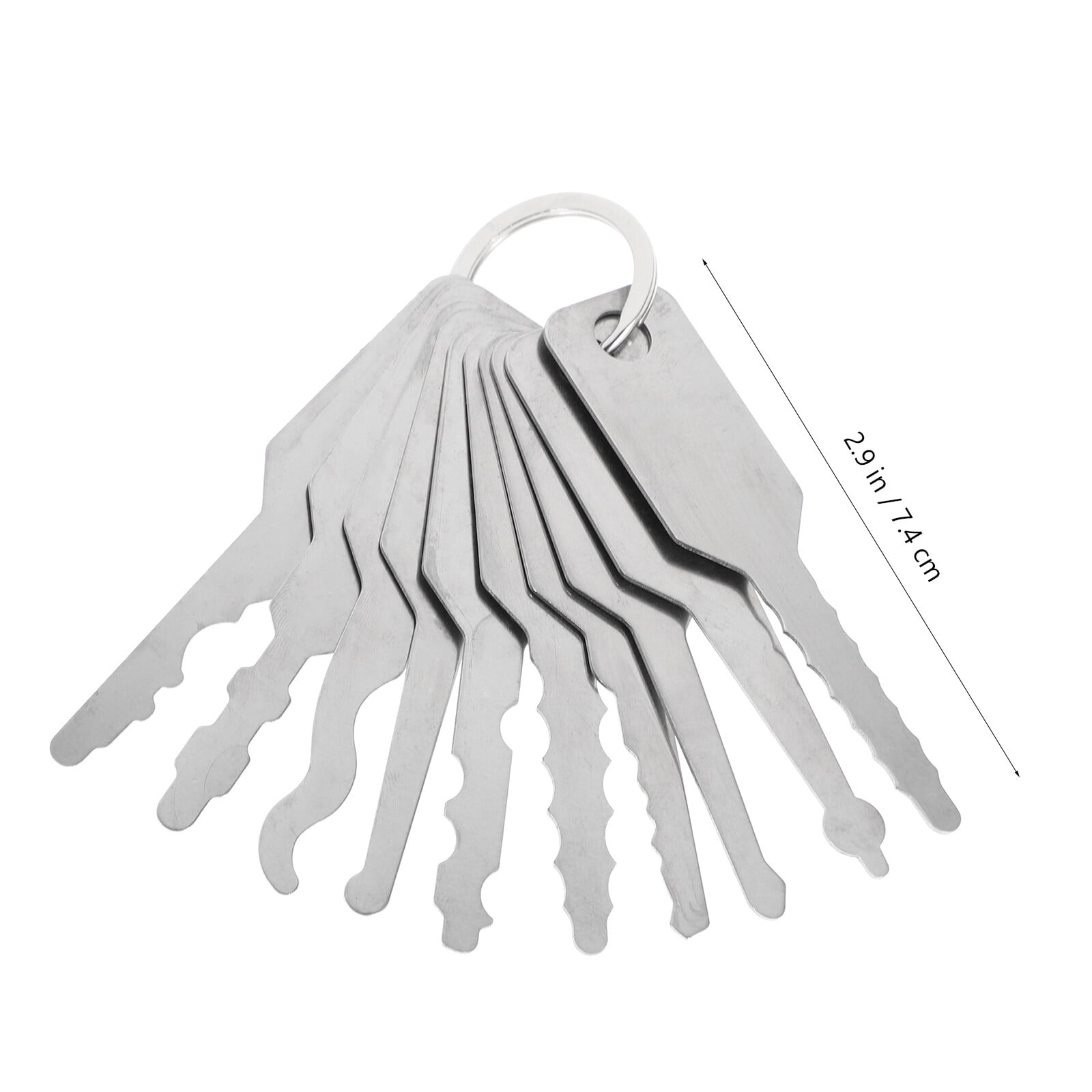 10pcs Key Tool Key Blank Keys Professional Key Blanks Stainless Steel ...