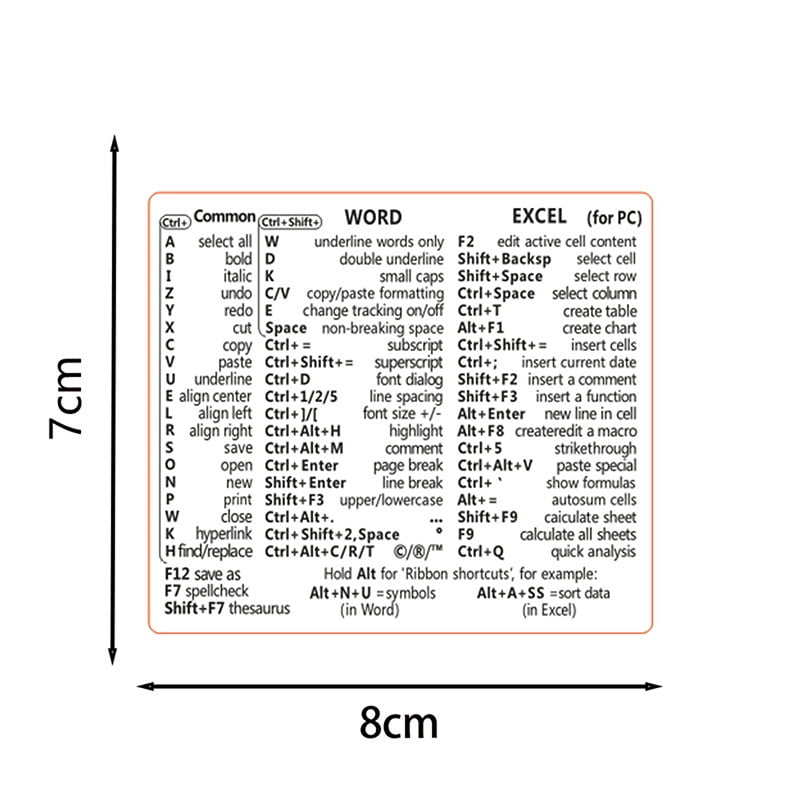 10pcs Keyboard Shortcut Stickers Letter Graphic Laptop Protective ...