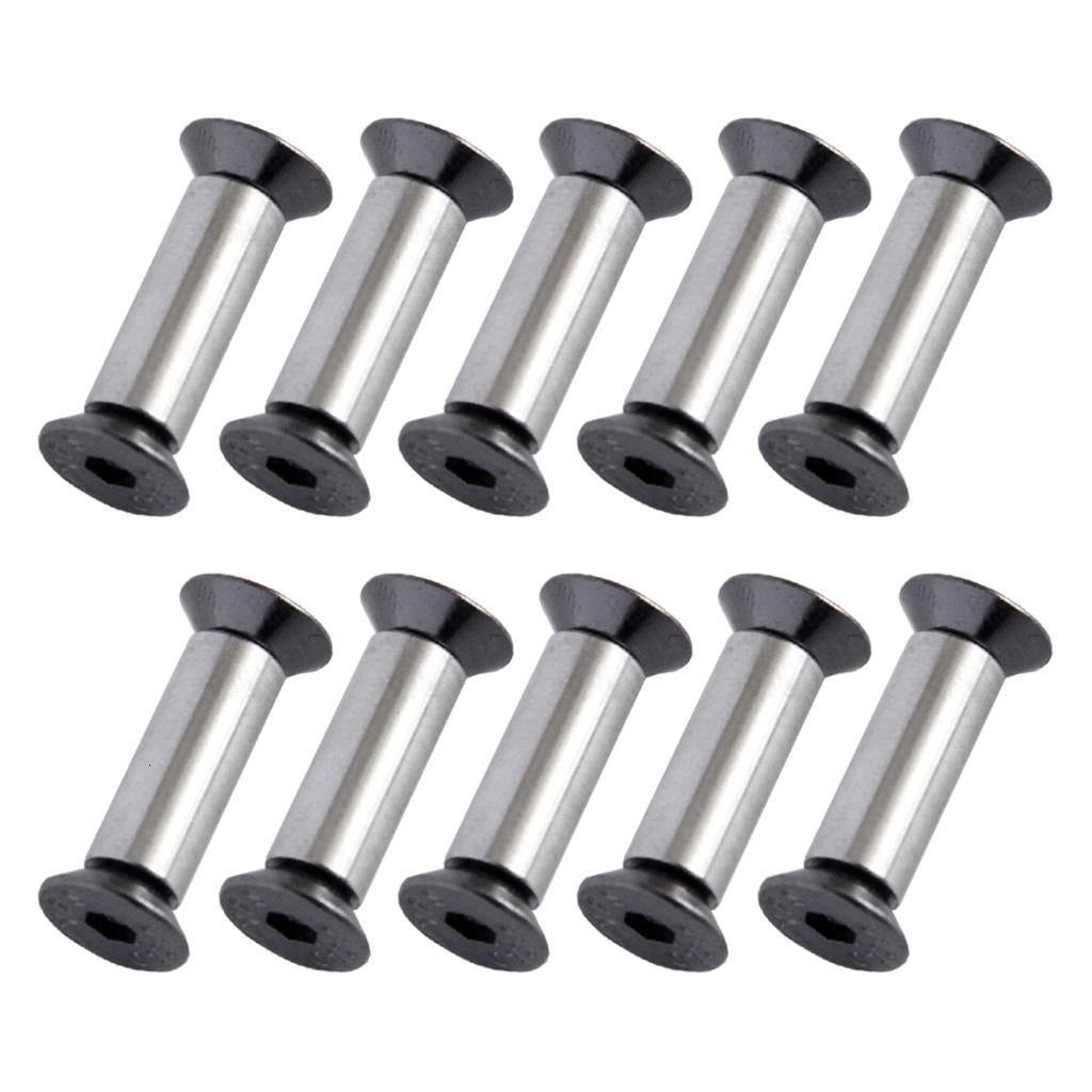 HONON 10pcs Handle Bolt Rivets Scale Screw Fastener Nut DIY YFS Hex ...