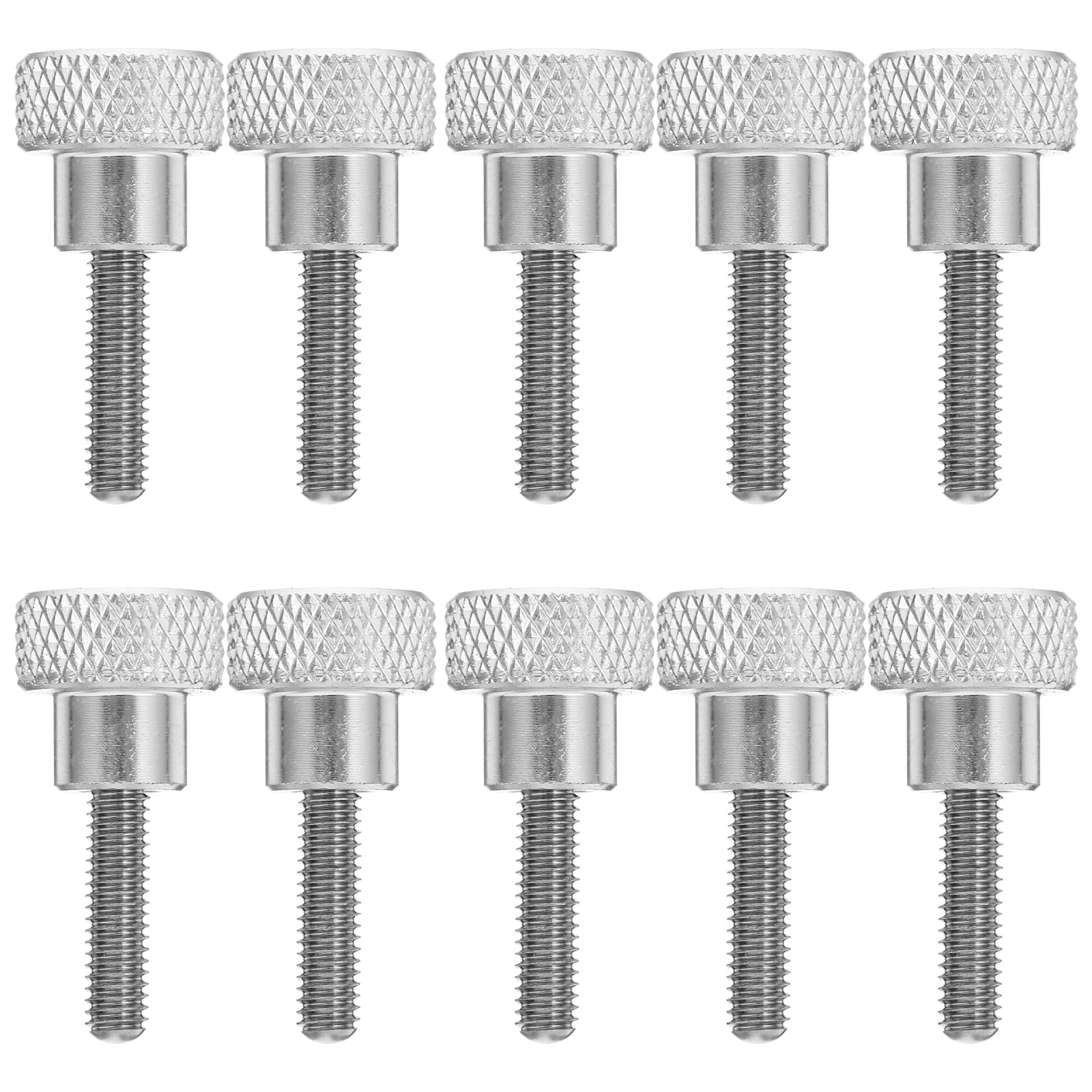 10pcs Knurled Thumb Screws Flat Thumb Screws Flat Tip Screw Fasteners ...