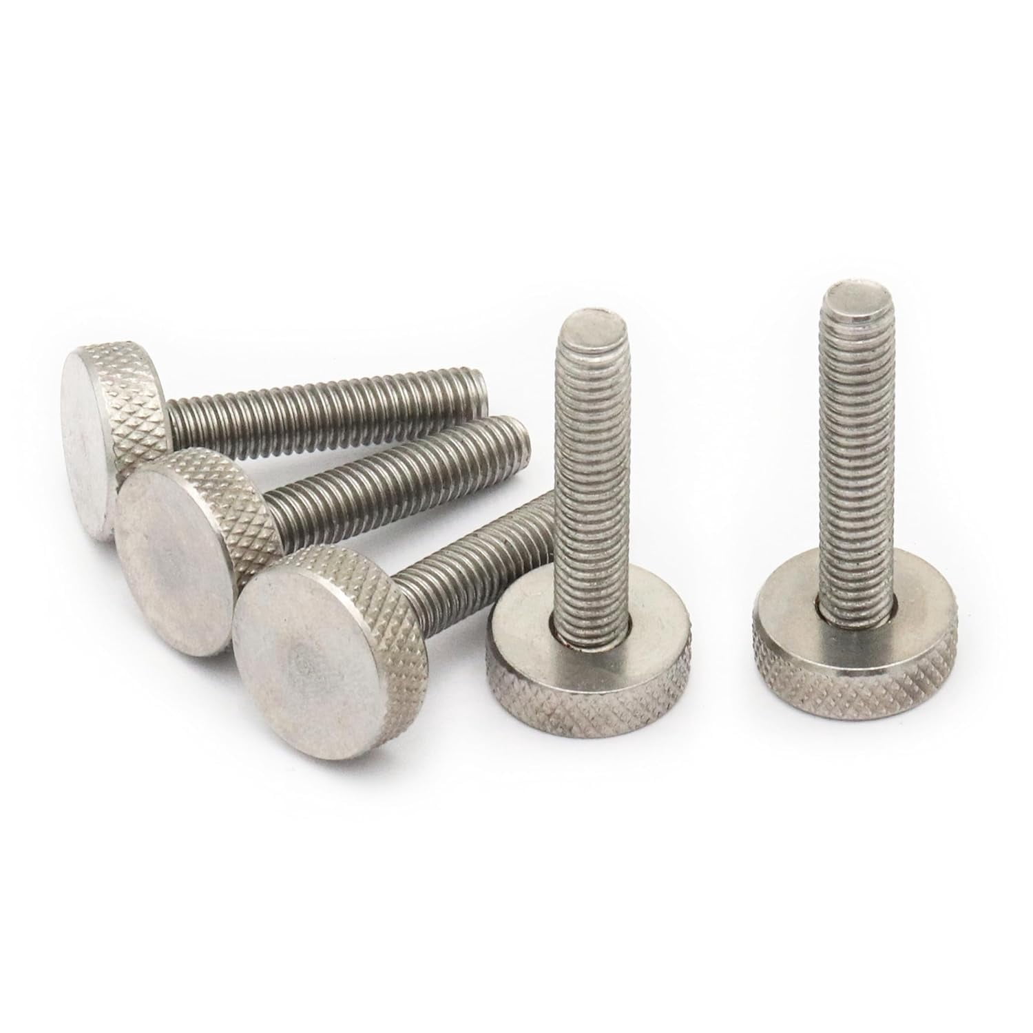 10pcs Knurled Thumb Screws, M6 x 30mm Flat Knurled Head Fully Threaded ...