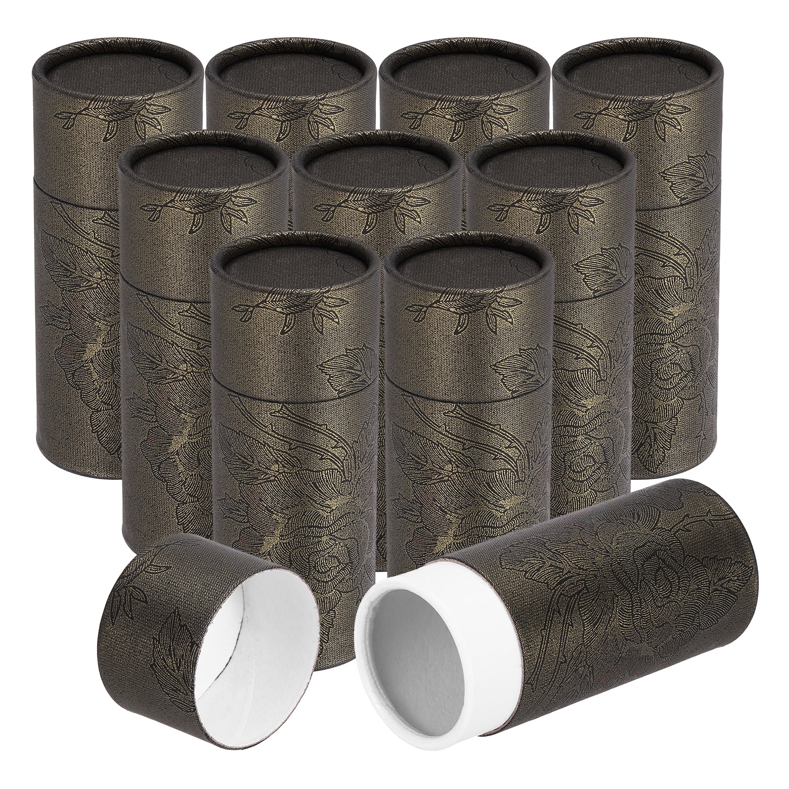 10pcs Kraft Paperboard Tubes, 30ml Empty Round Cardboard Box Gift ...