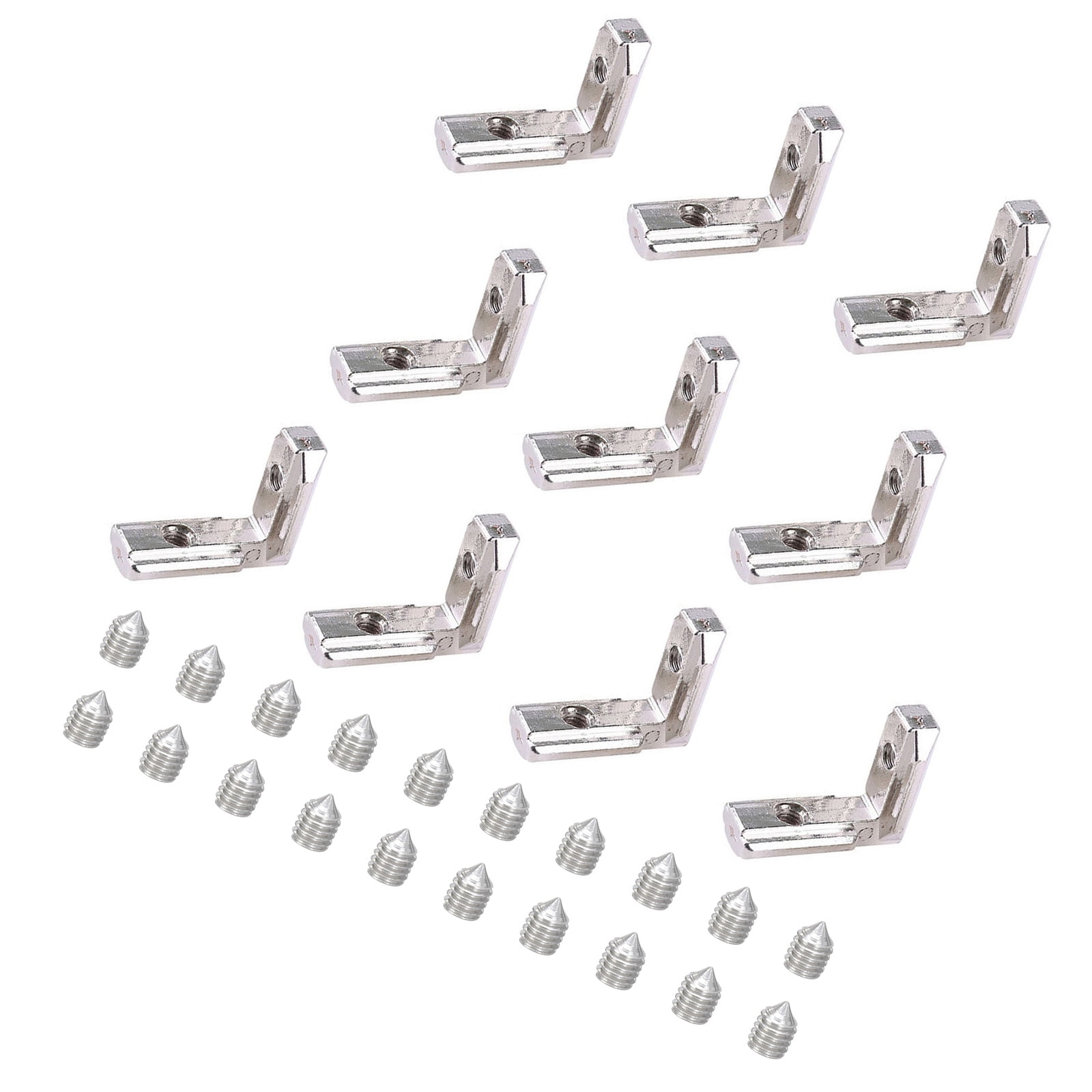 10pcs L Shape Angles Brackets Inner Corner Connectors with Fastening ...