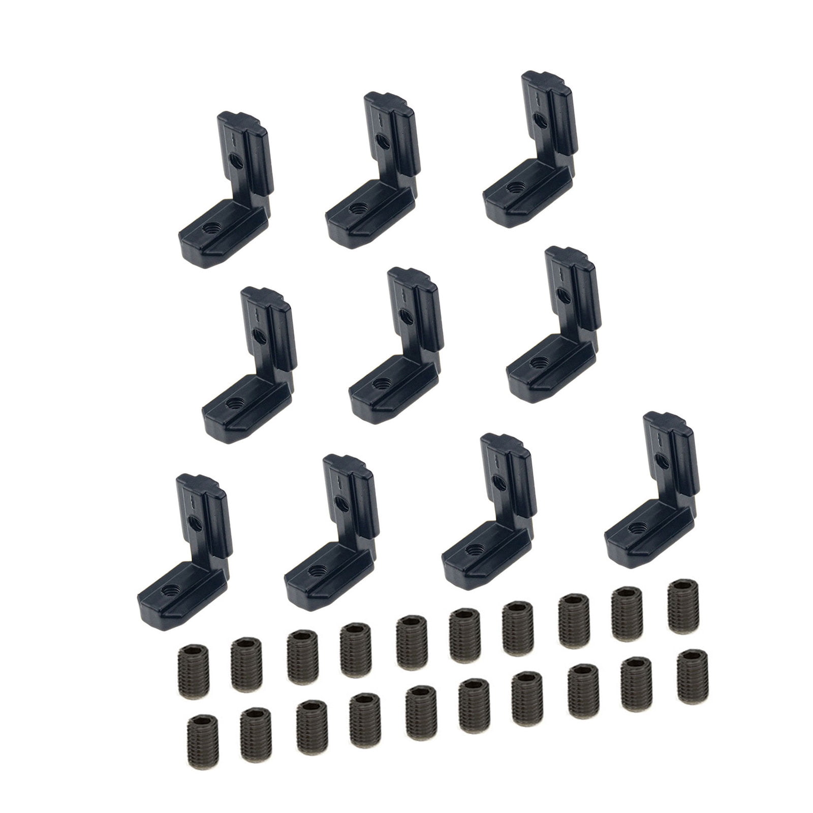 10pcs L Shape Angles Brackets Inner Corner Connectors with Fastening ...