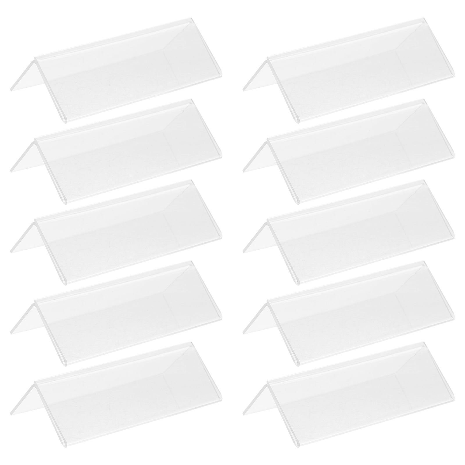 10pcs L Shape Clear Acrylic Price Tag Display Holders Self Adhesive ...