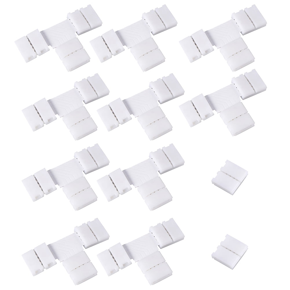 10pcs T Shape LED Light Strip Corner Connectors with 2pcs RGB 5050 ...