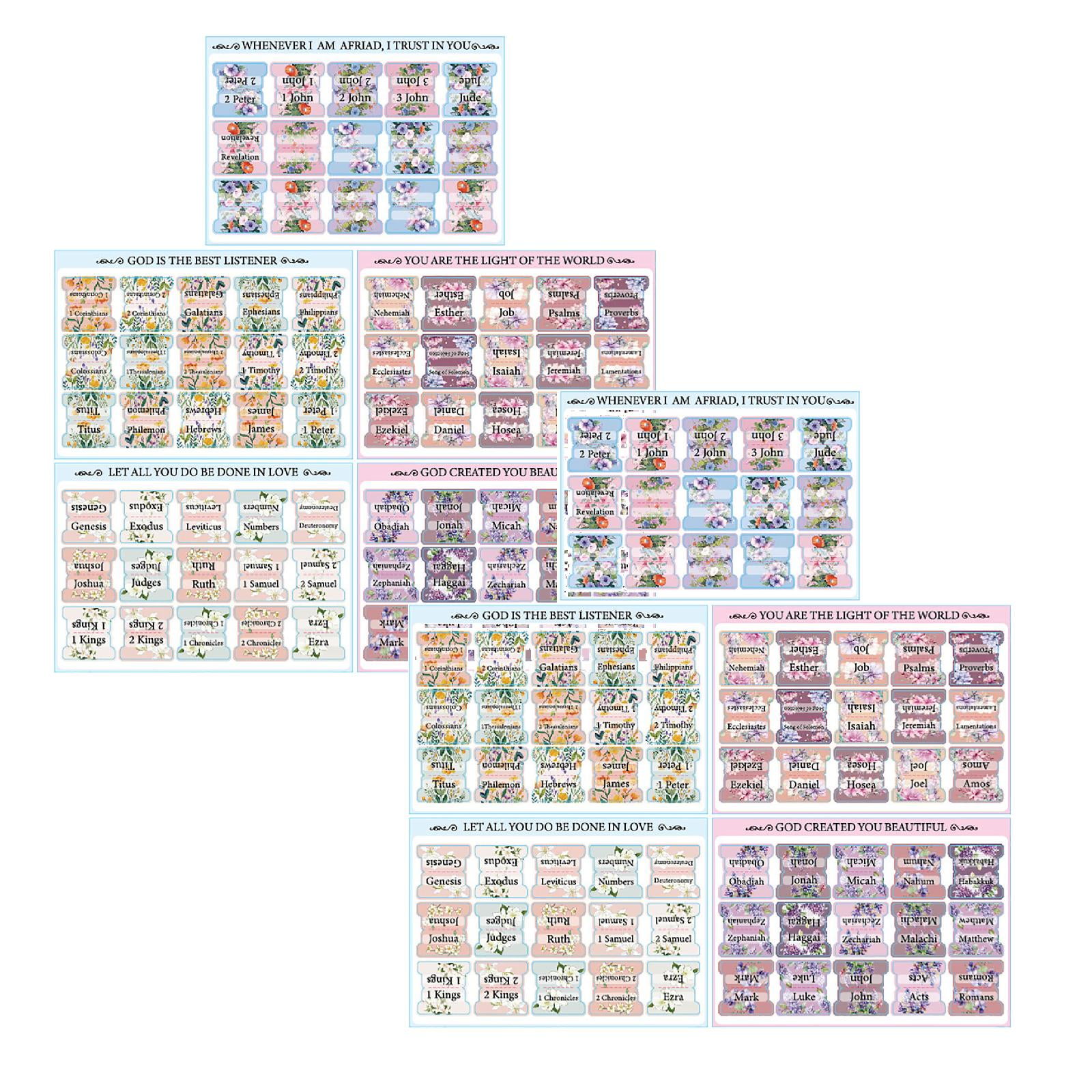 10pcs Laminated Bible Tabs (Large Print, Easy To Read) Bible Journaling ...