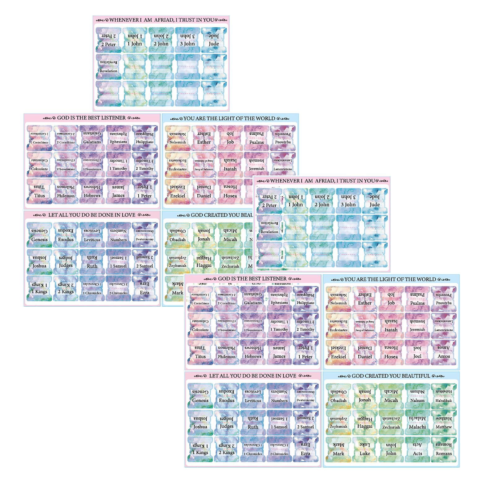 10pcs Laminated Bible Tabs (Large Print, Easy To Read) Bible Journaling ...