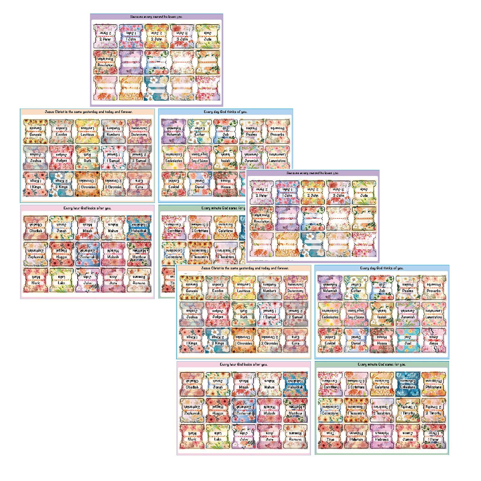 10pcs Laminated Bible Tabs (Large Print, Easy To Read) Bible Journaling ...