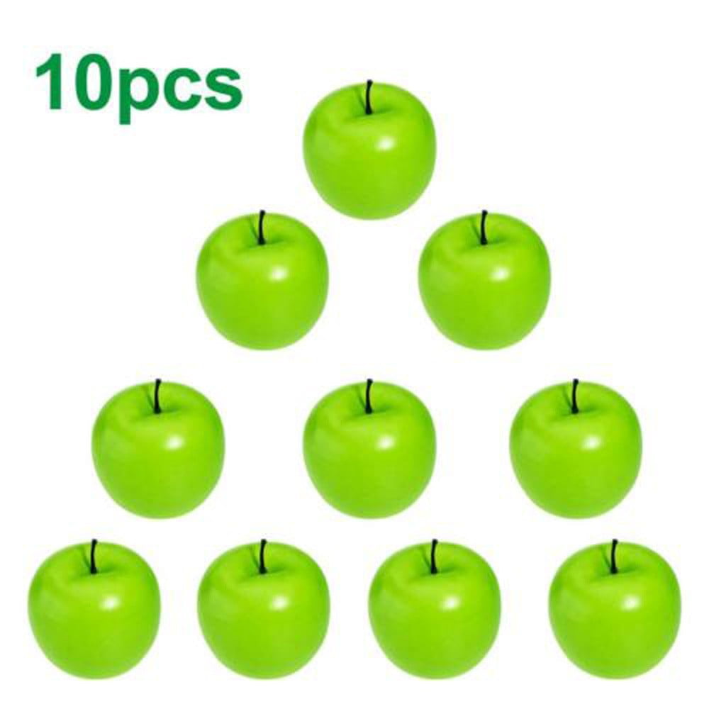 10pcs Large Artificial Fake Red Green Apples Fruits Kitchen Home Food ...