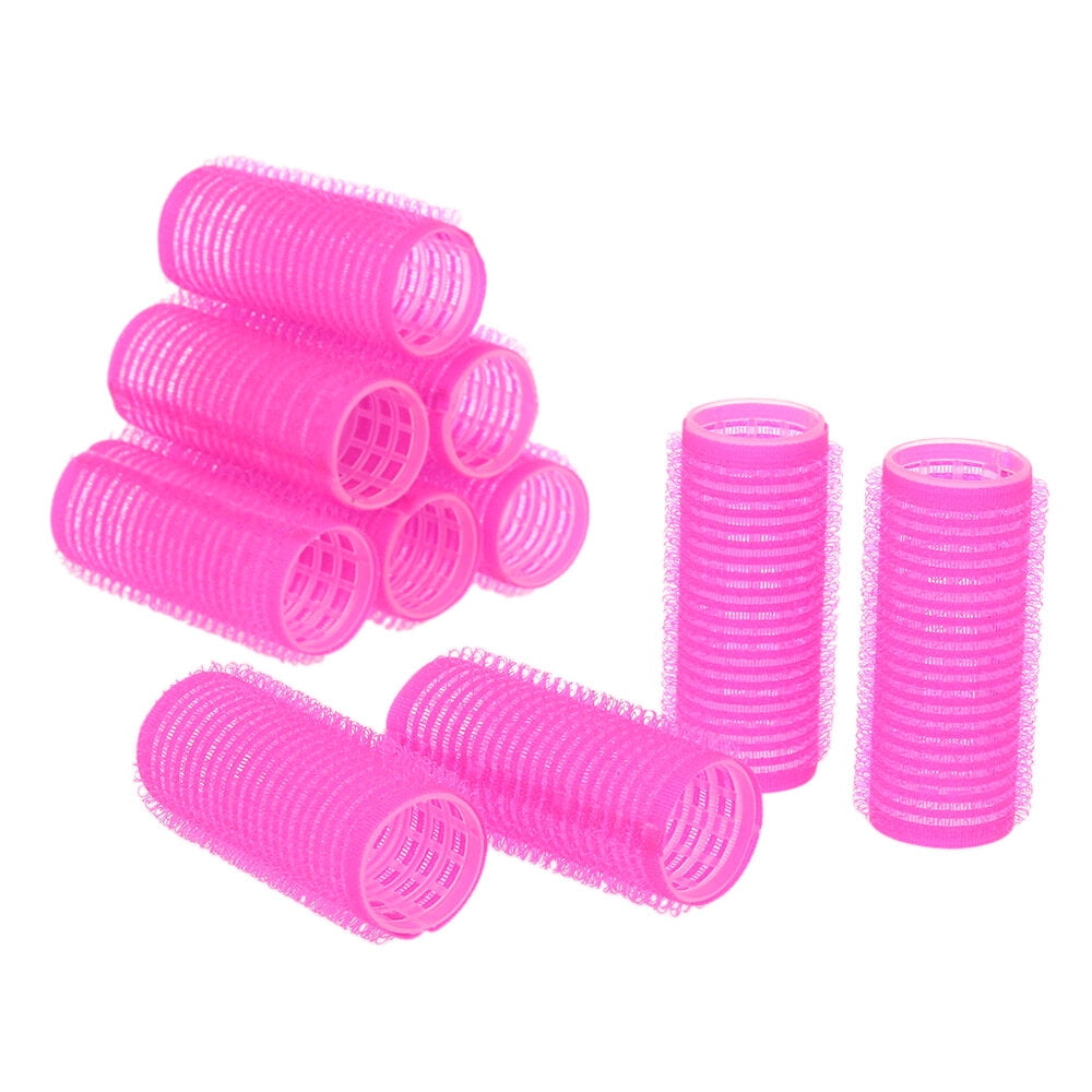 10pcs Large Self Grip Hair Rollers Pro Salon Hairdressing Curlers Multi ...