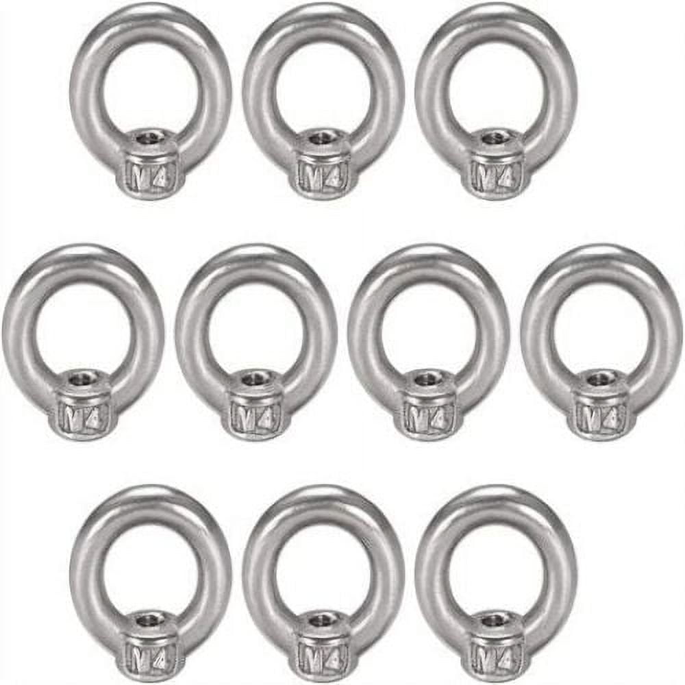 10pcs Lifting Ring Nut M4 Female Thread 304 Stainless Steel Round Shape ...
