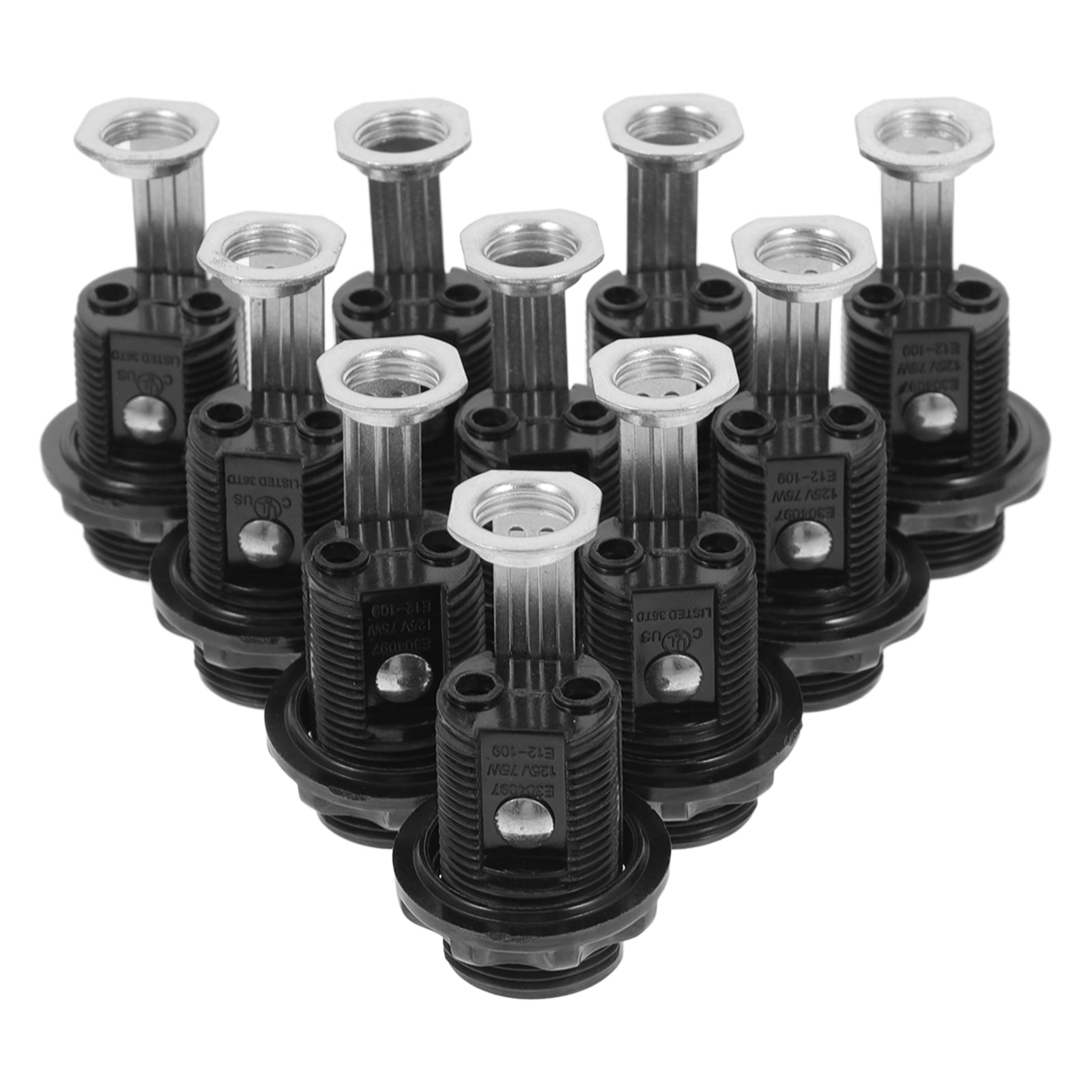 Black Plastic Lamp Holder for E12 Bulbs with Fine Workmanship and ...