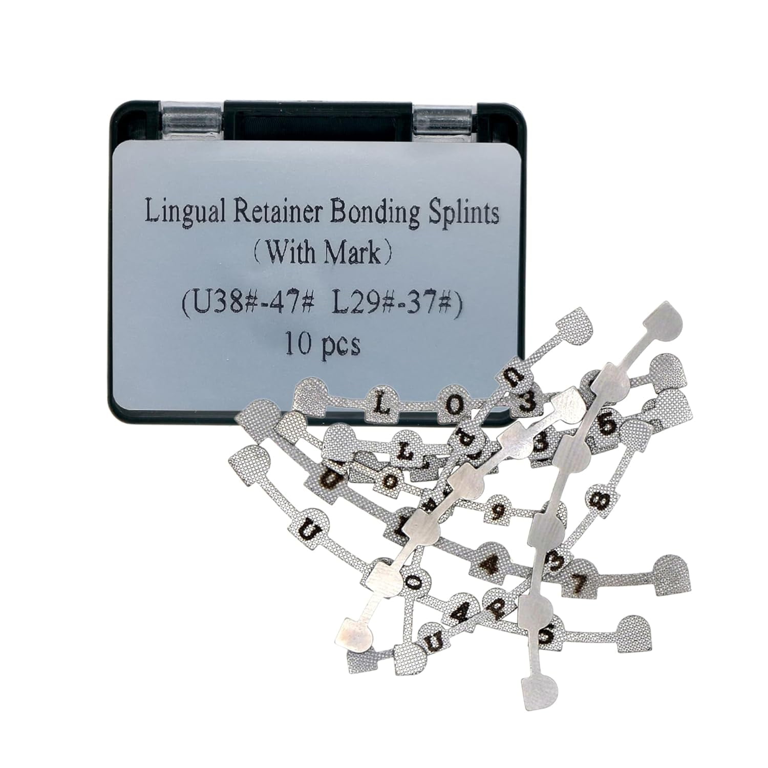 10pcs Lingual Retainer Bonding Splints with Mark (U38#-47#, L29#-37 ...
