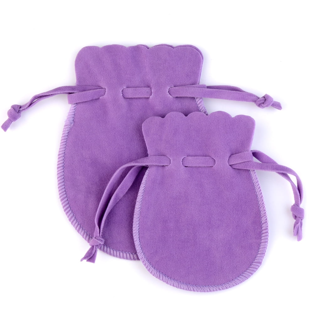 10pcs/Lot Drawstring Round Double-Sided Velvet Bag 7x9 9x12cm Jewelry ...