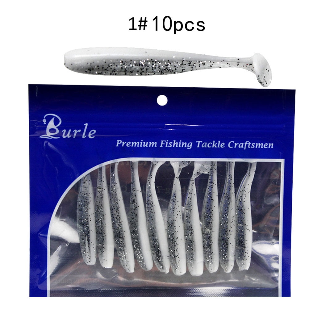 10pcs/Lot Soft Lures Silicone Bait For Fishing Sea Fishing Pvc Swimbait ...