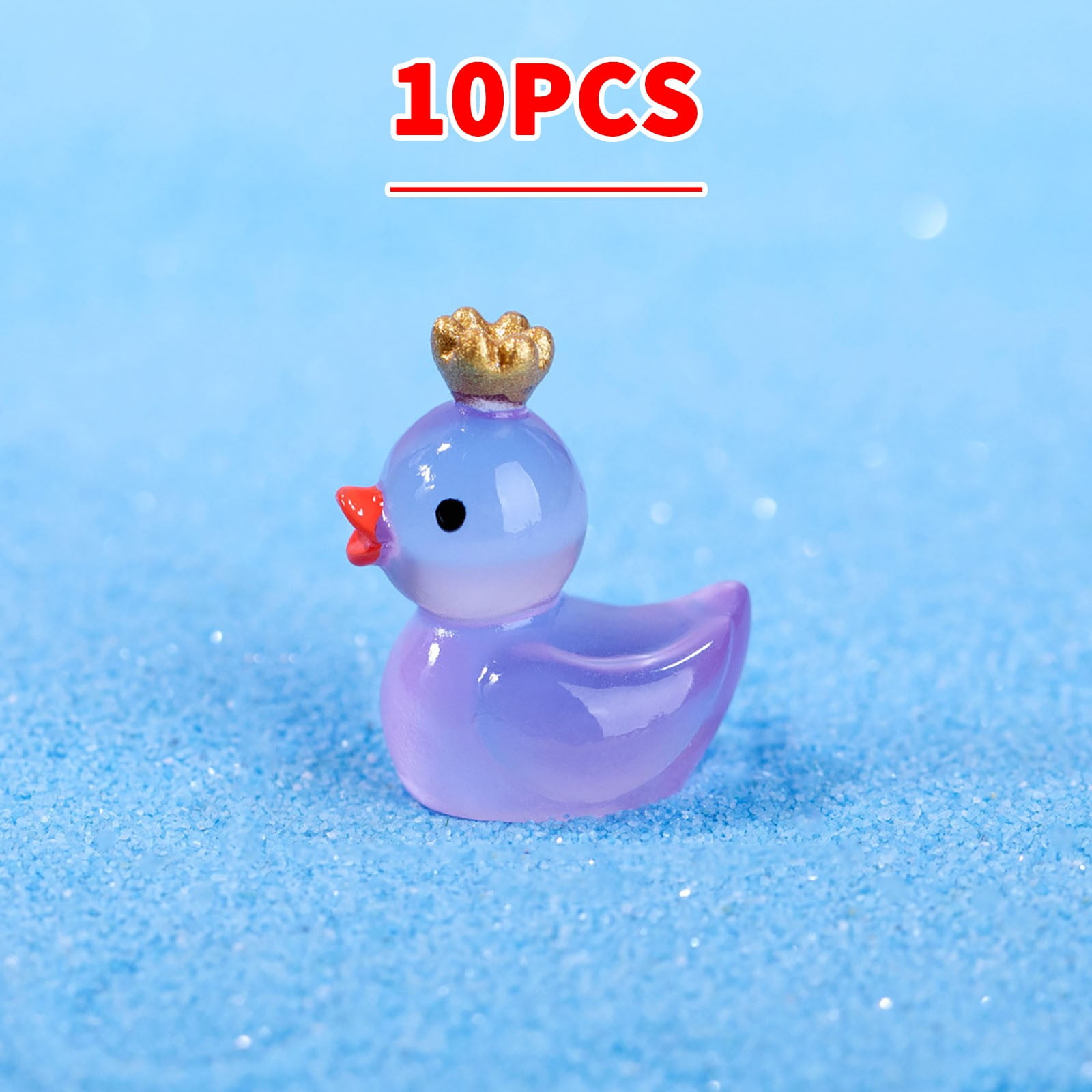 10pcs Luminous Mini Resin Ducks,Glow in The Dark Tiny Duck for Home ...