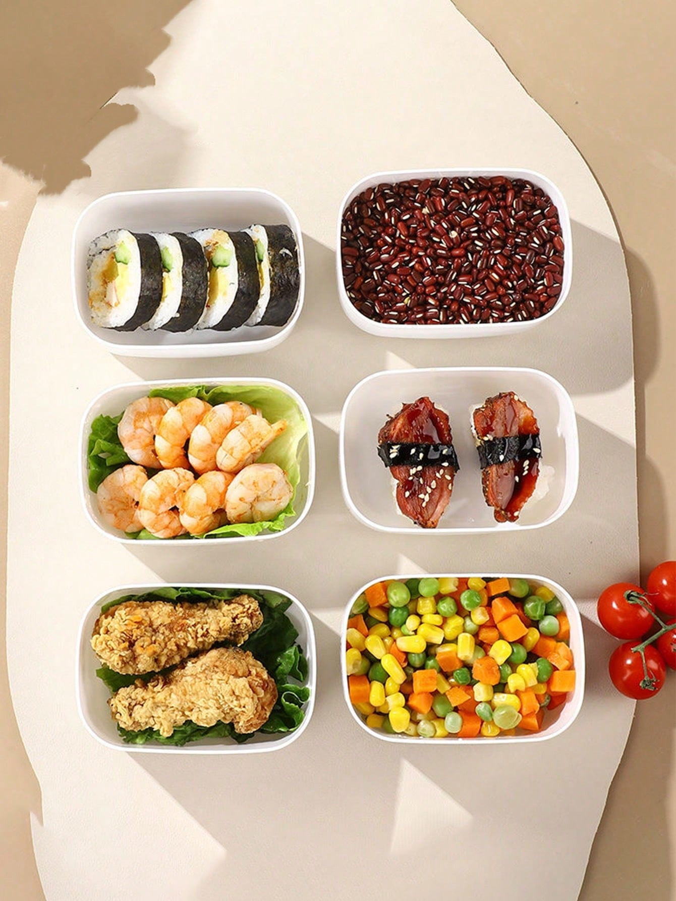 10pcs Lunch Box Set For Portioning Coarse Rice/Whole Grains, Diet Meal ...