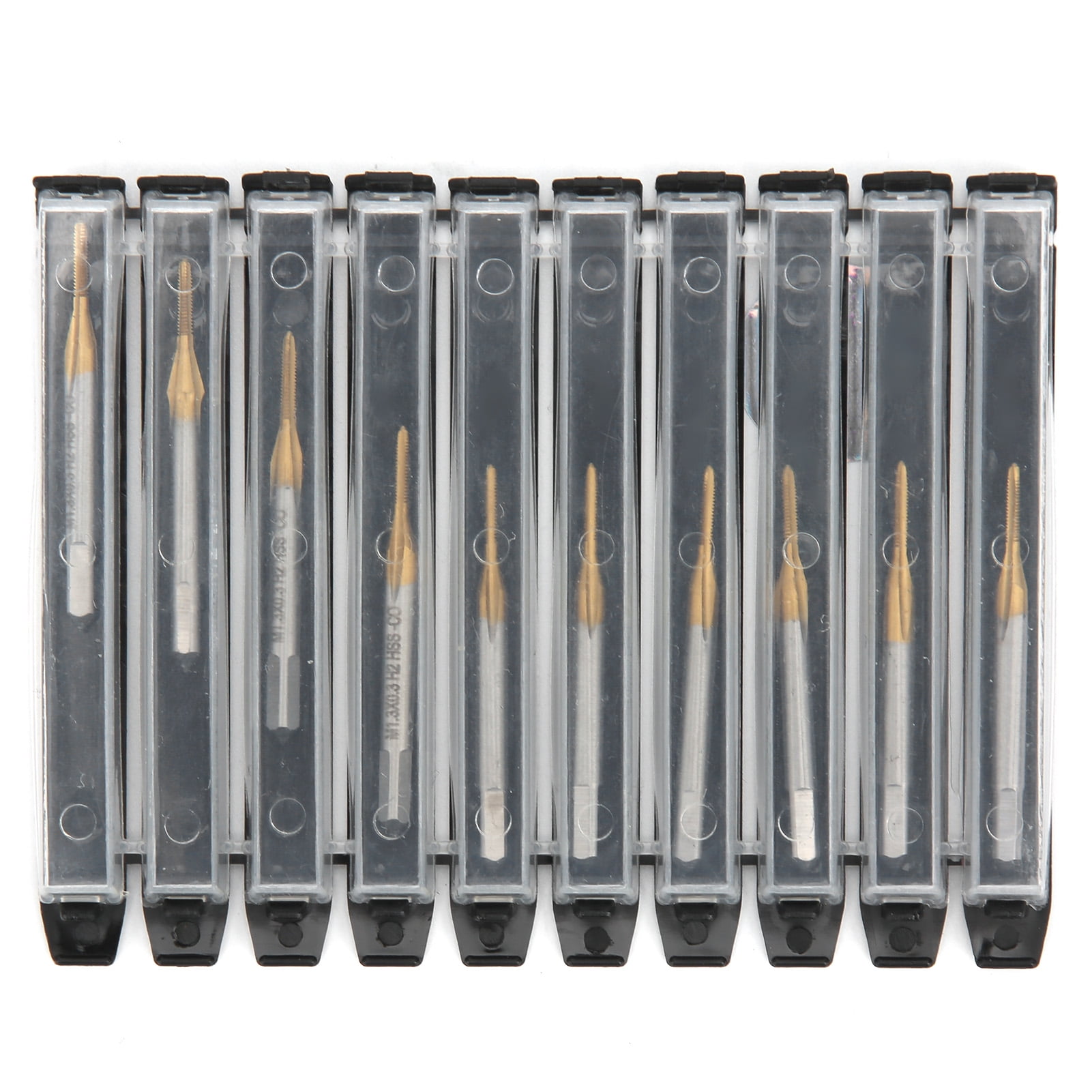 10pcs M1.3 x 0.3 HSS Drill Bit Set With Thread Cutter and Metric Tap ...