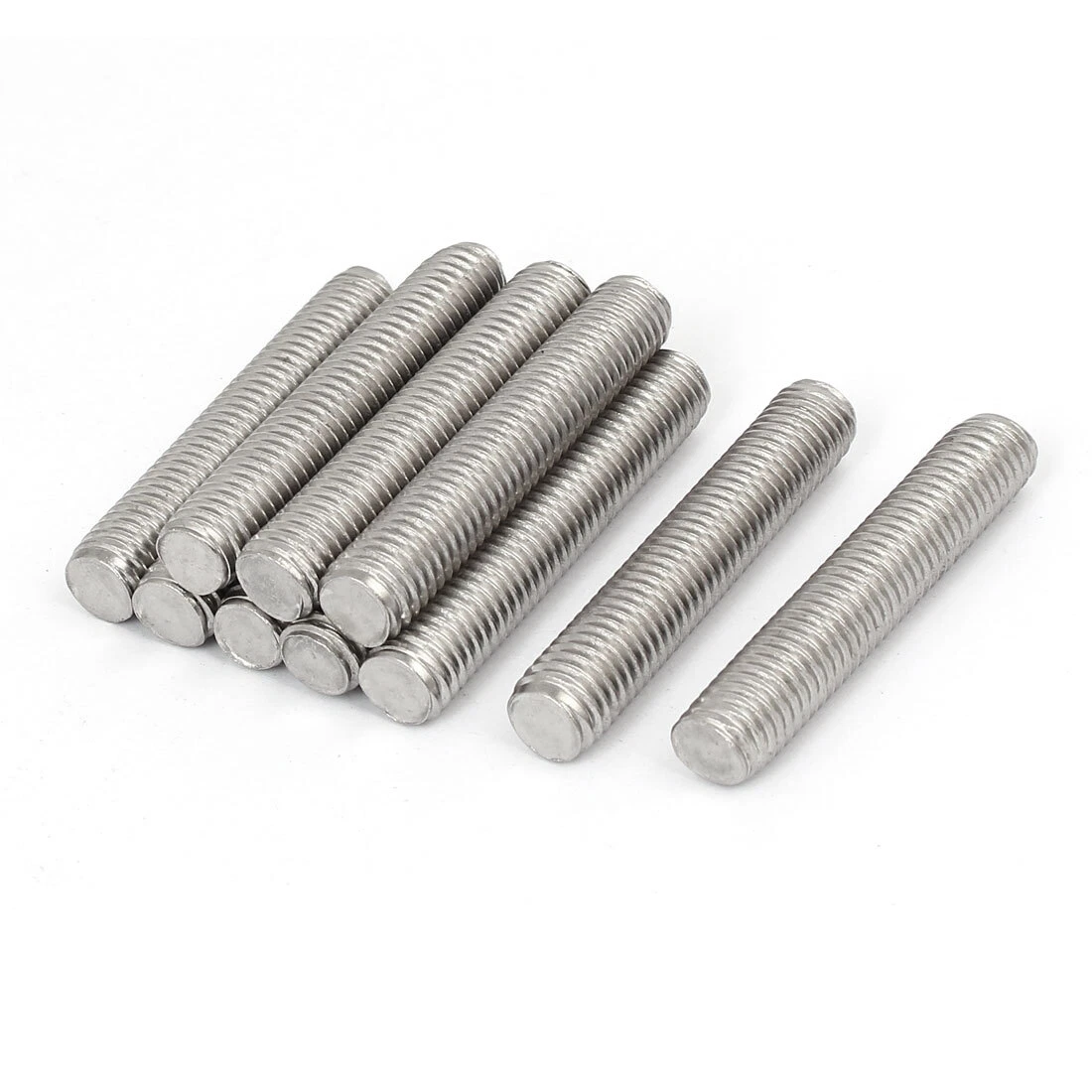 10pcs M10 x 55mm 1.5mm Pitch 304 Stainless Steel Fully Threaded Rods ...