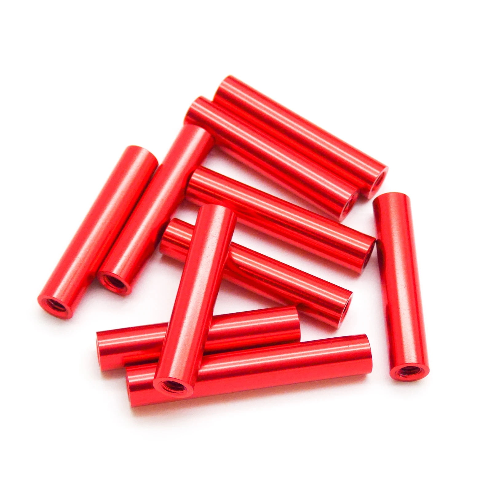 10pcs M3x25mm Aluminum Spacer Standoff (Red Anodized) - Walmart.com