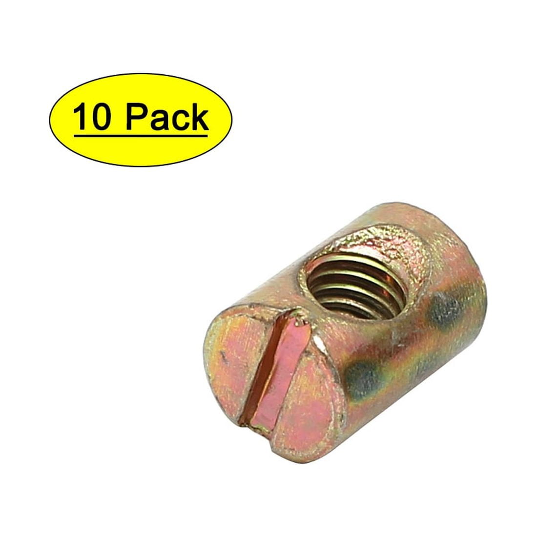10pcs M6x15mm Bolt Cross Dowel Slotted Furniture Nut for Beds Chairs ...