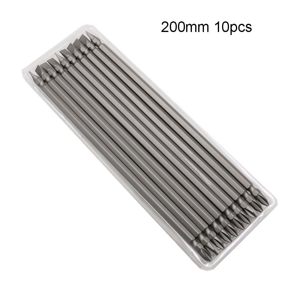 10pcs Magnetic Screwdriver Bits Double-Head Alloy Steel Drill Bit PH2 ...