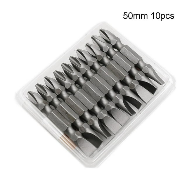 10pcs Magnetic Screwdriver Bits Double-Head Alloy Steel Drill Bit PH2 ...