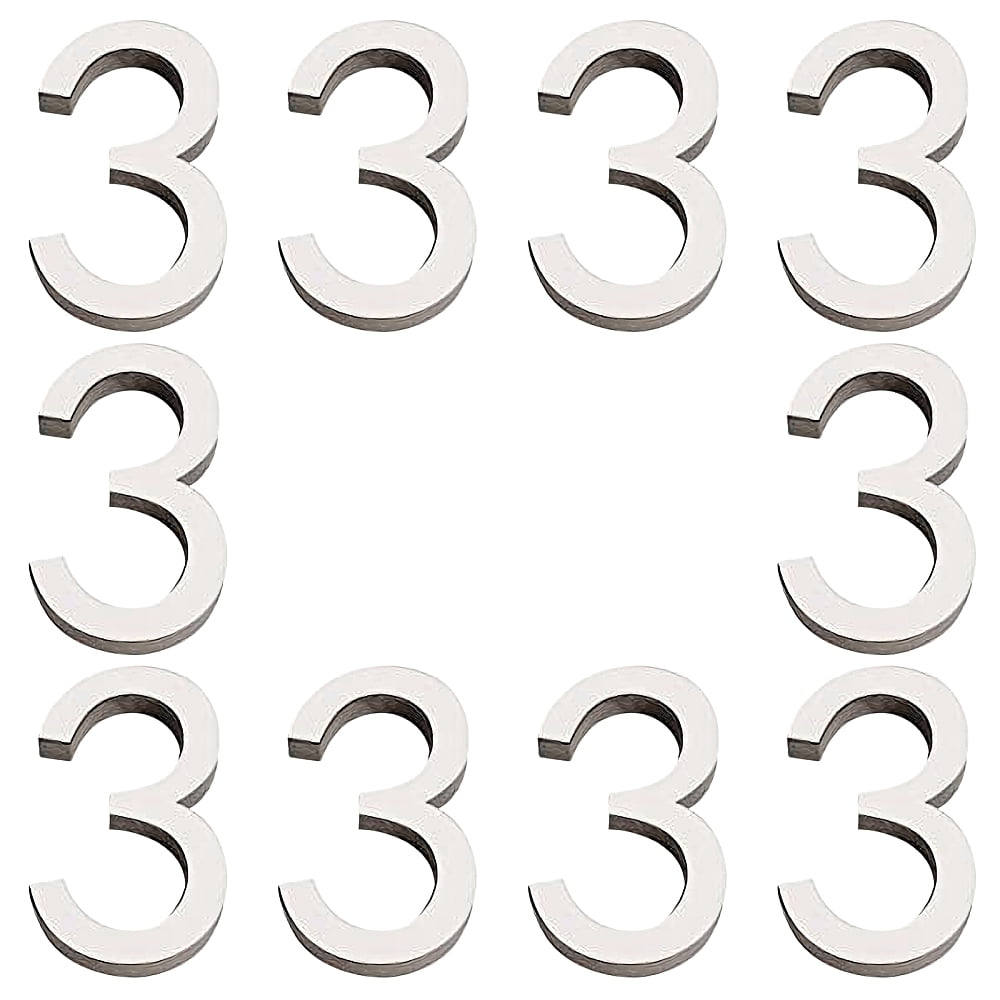 10pcs Mailbox Numbers 3 House Address Number Stickers Self Adhesive ...