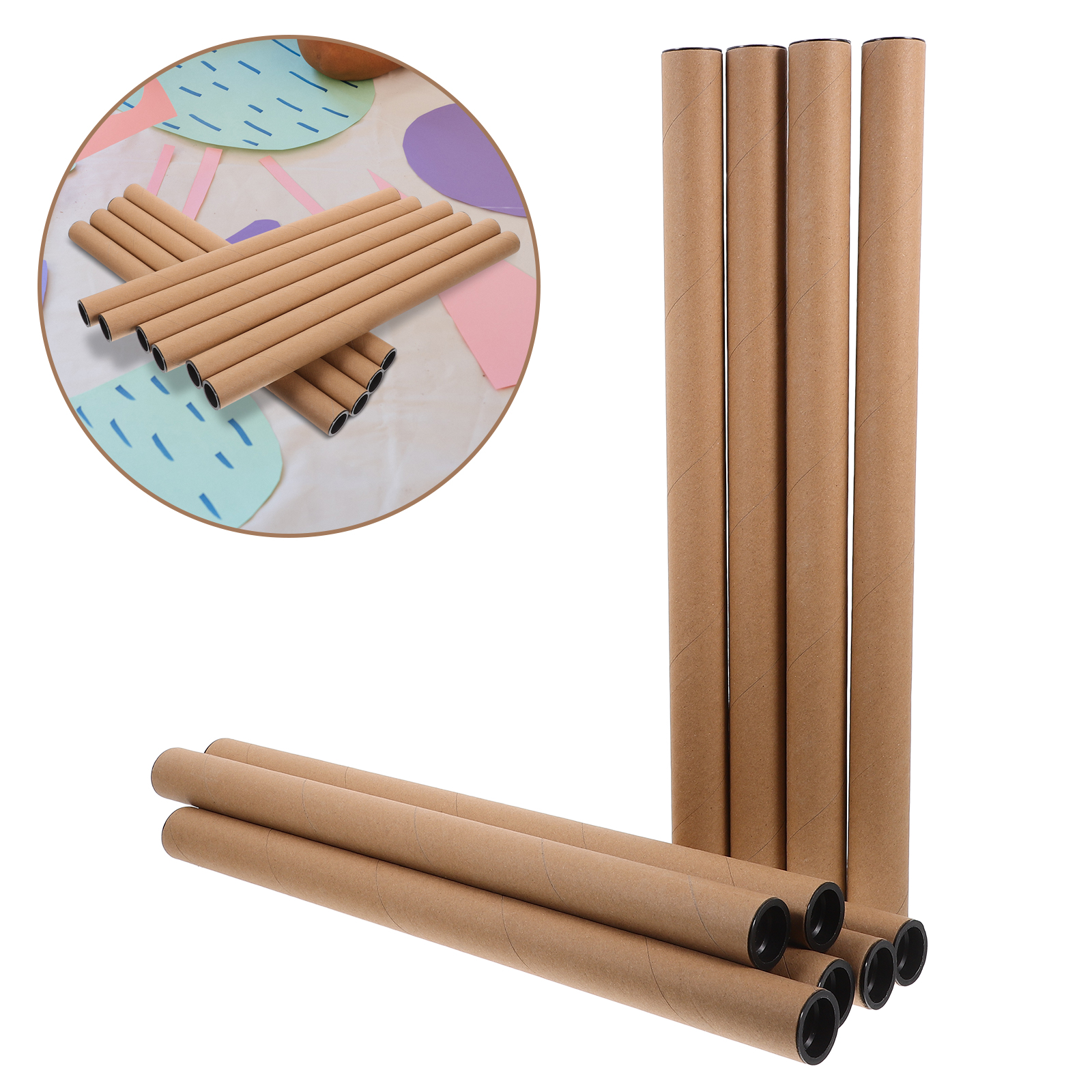 10pcs Mailing Tube Portable Poster Storage Tube Paper Storage Tube ...