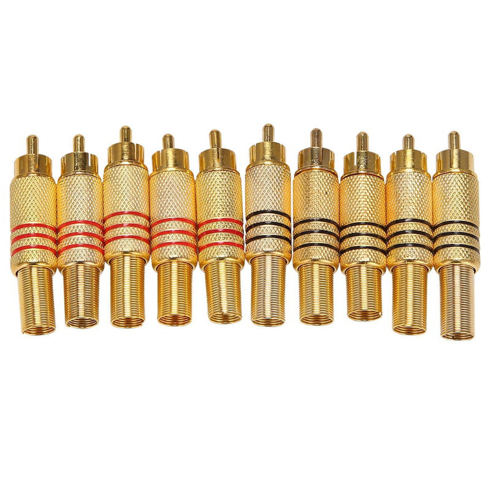 10pcs Male Plug Audio Connector Metal Spring Adapter New - Walmart.com