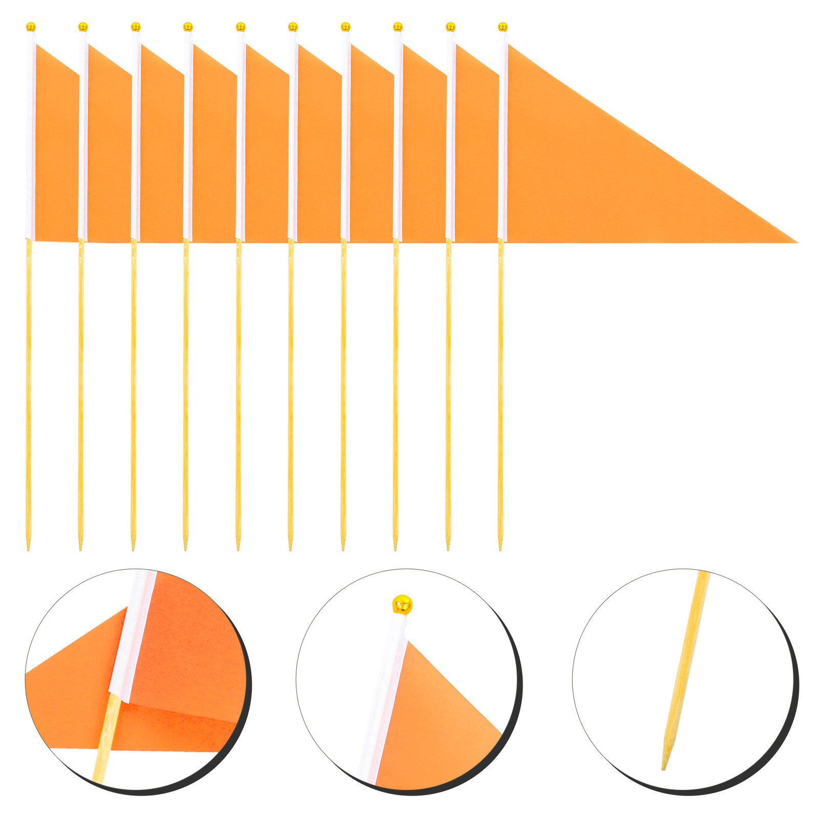 10pcs Marking Flags Garden Lawn Marking Flags Construction Triangle ...