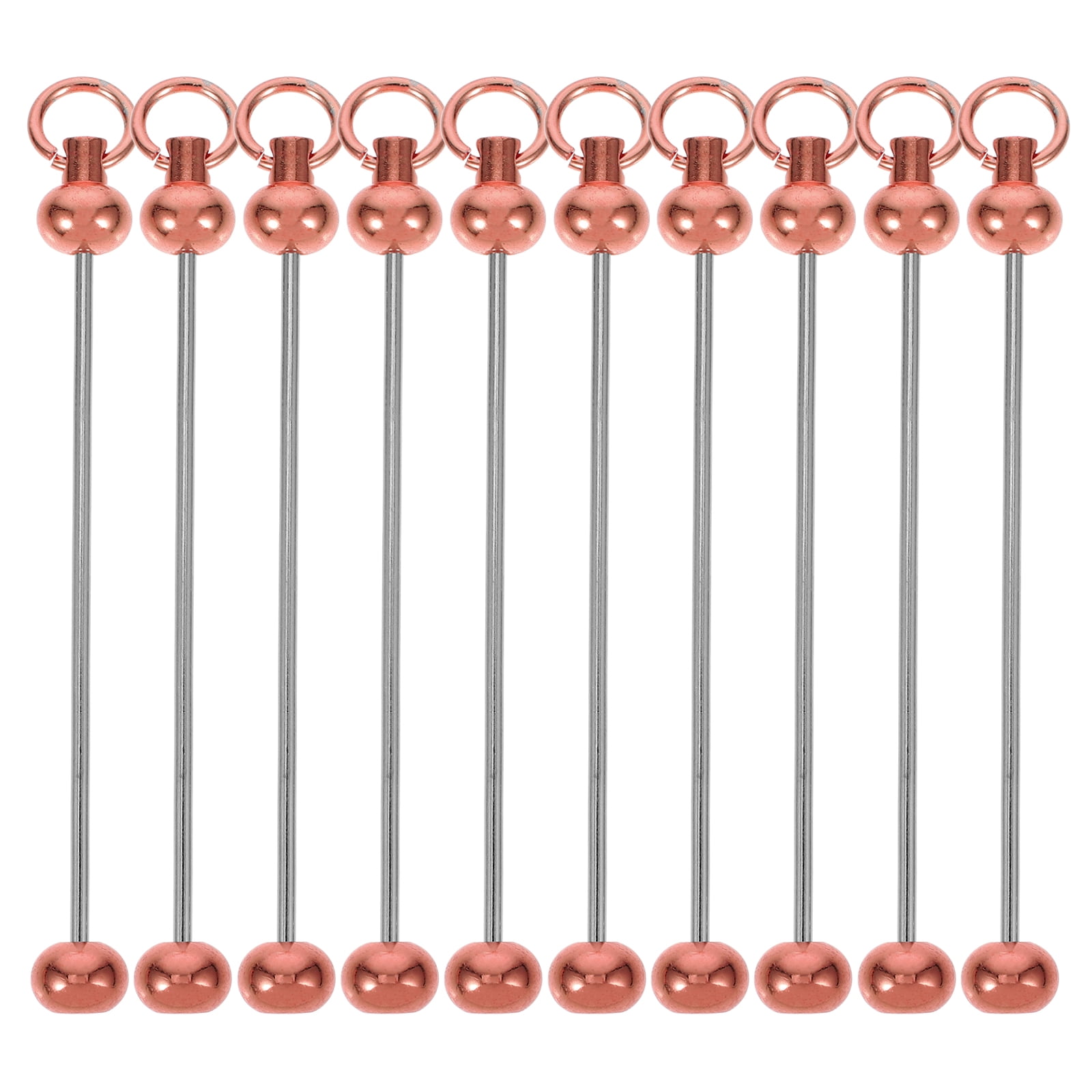 10pcs Metal Beadable Keychain Bar Charms Blank Links for DIY Jewelry ...
