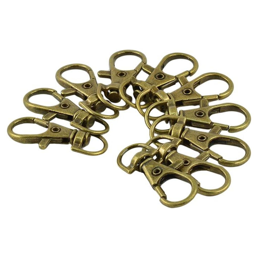 10pcs Metal Clasp Swivel Clips Snap Hooks Key Bags DIY Craft - Walmart.com