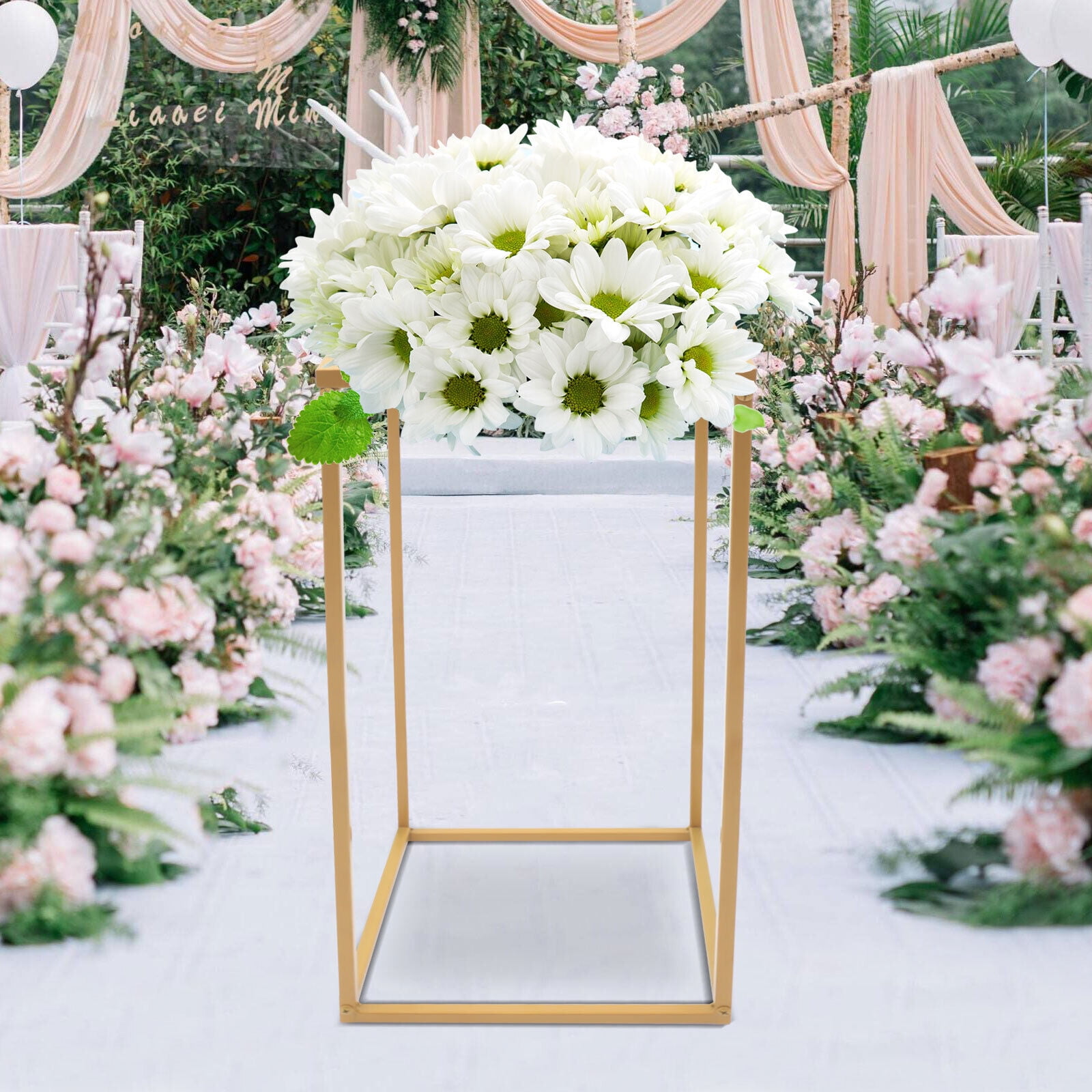 10pcs Metal Flower Vase Column Stand Wedding Flower Balloon Display ...